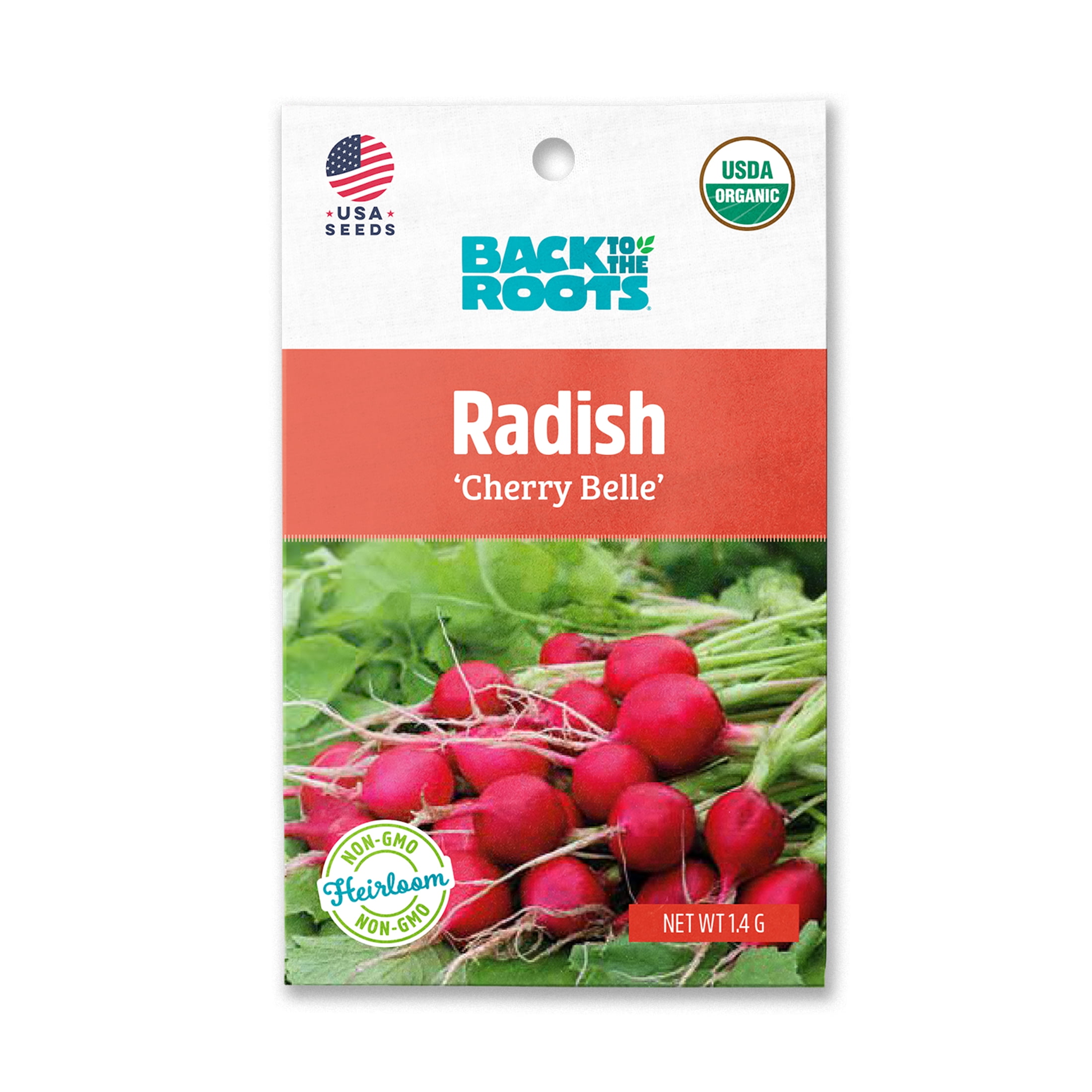 Back to the Roots Organic Cherry Belle Radish Seeds, 1 Seed Packet ...