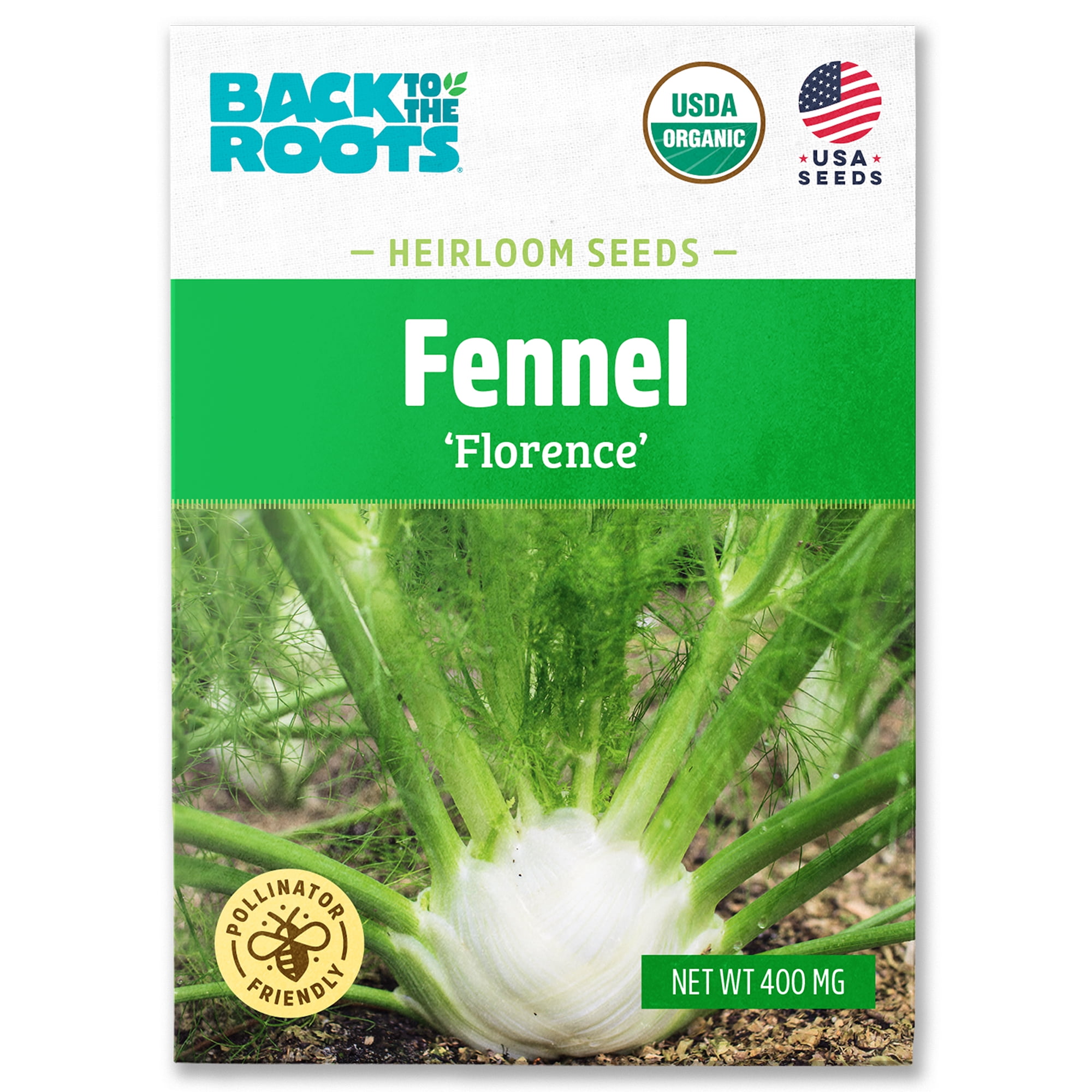 Back to the Roots Organic Fennel 'Florence', 1 Seed packet - Walmart.com