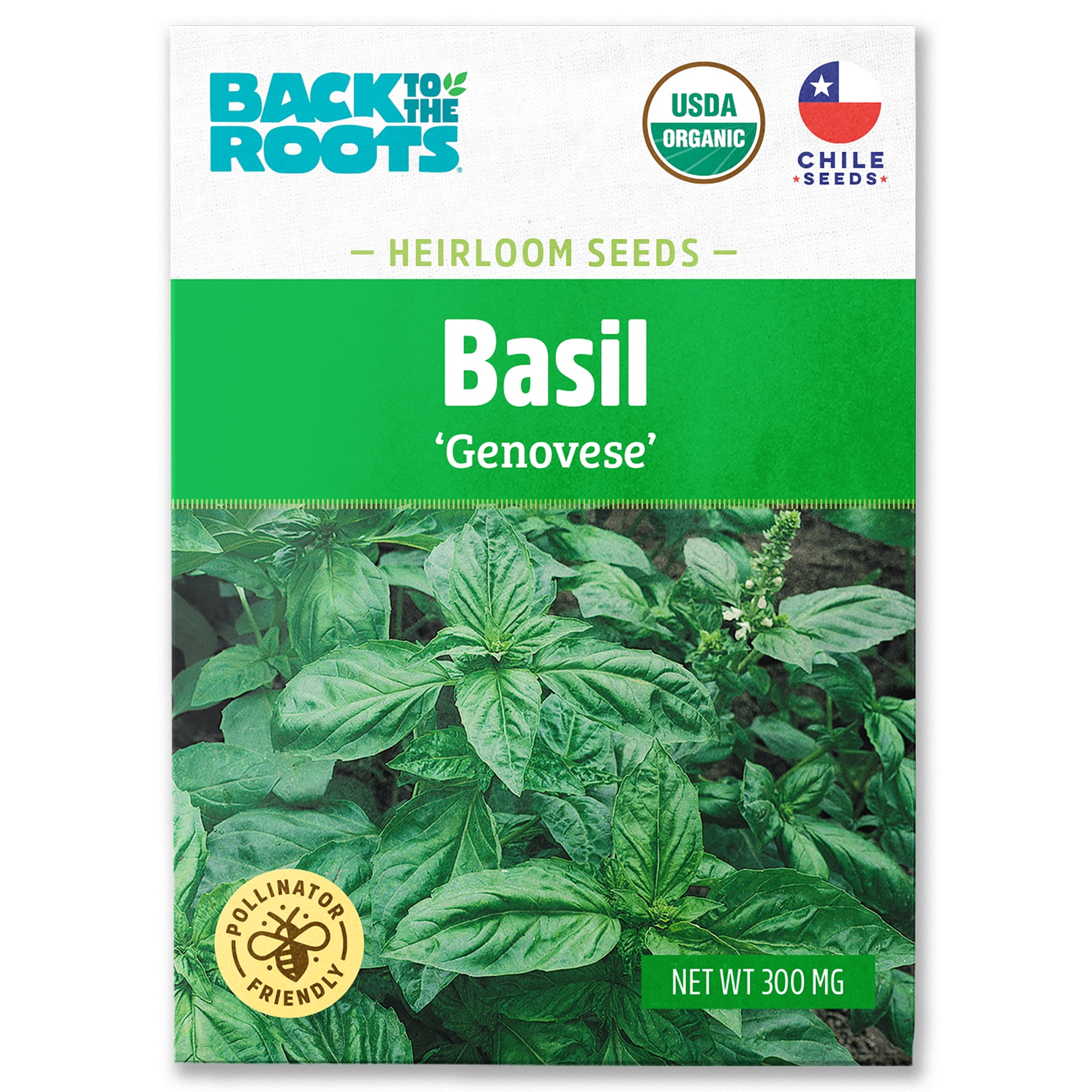 Back to the Roots Organic Genovese Basil Seeds, Suitable for Home ...