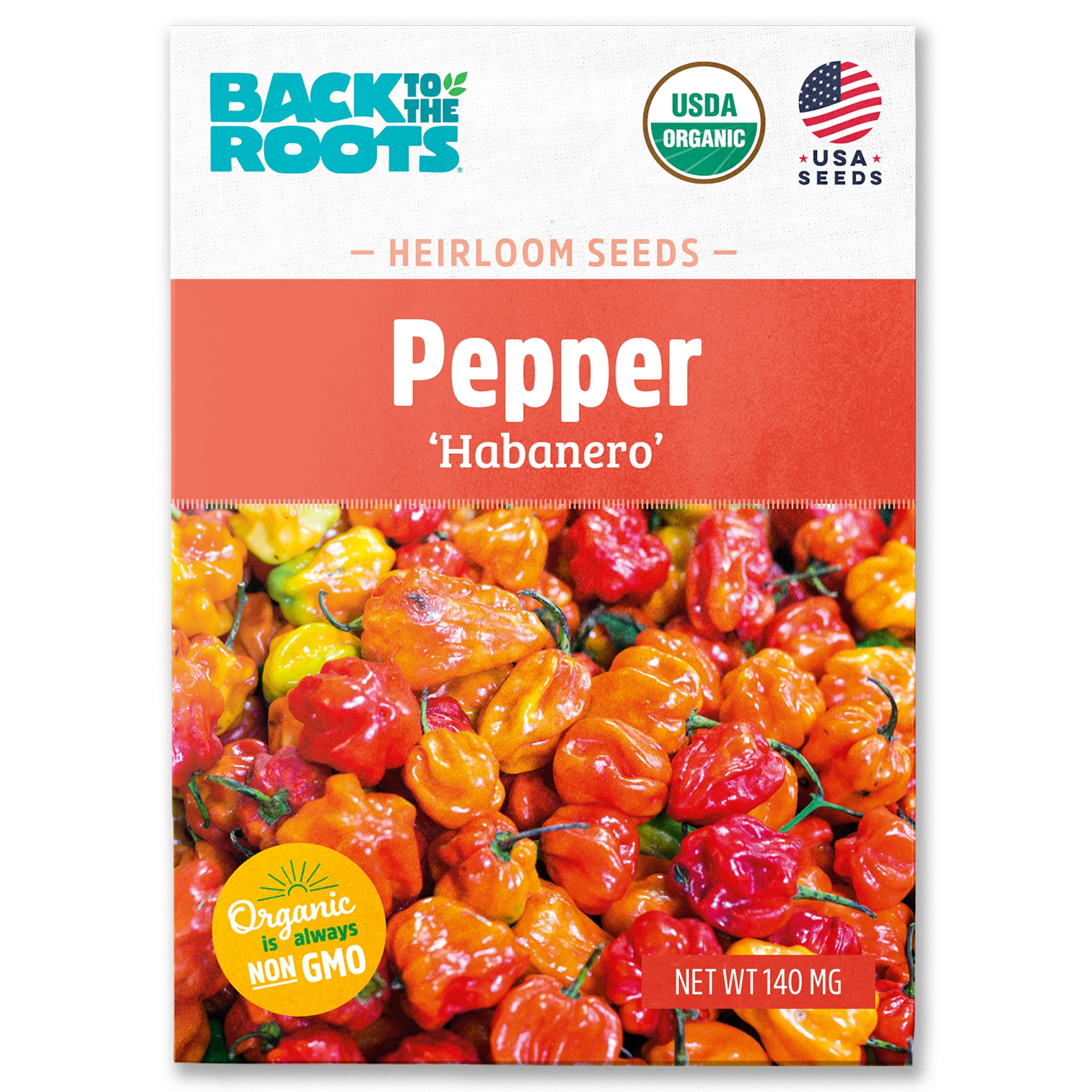 Back to the Roots Organic Habanero Pepper Seed Packets - Walmart.com