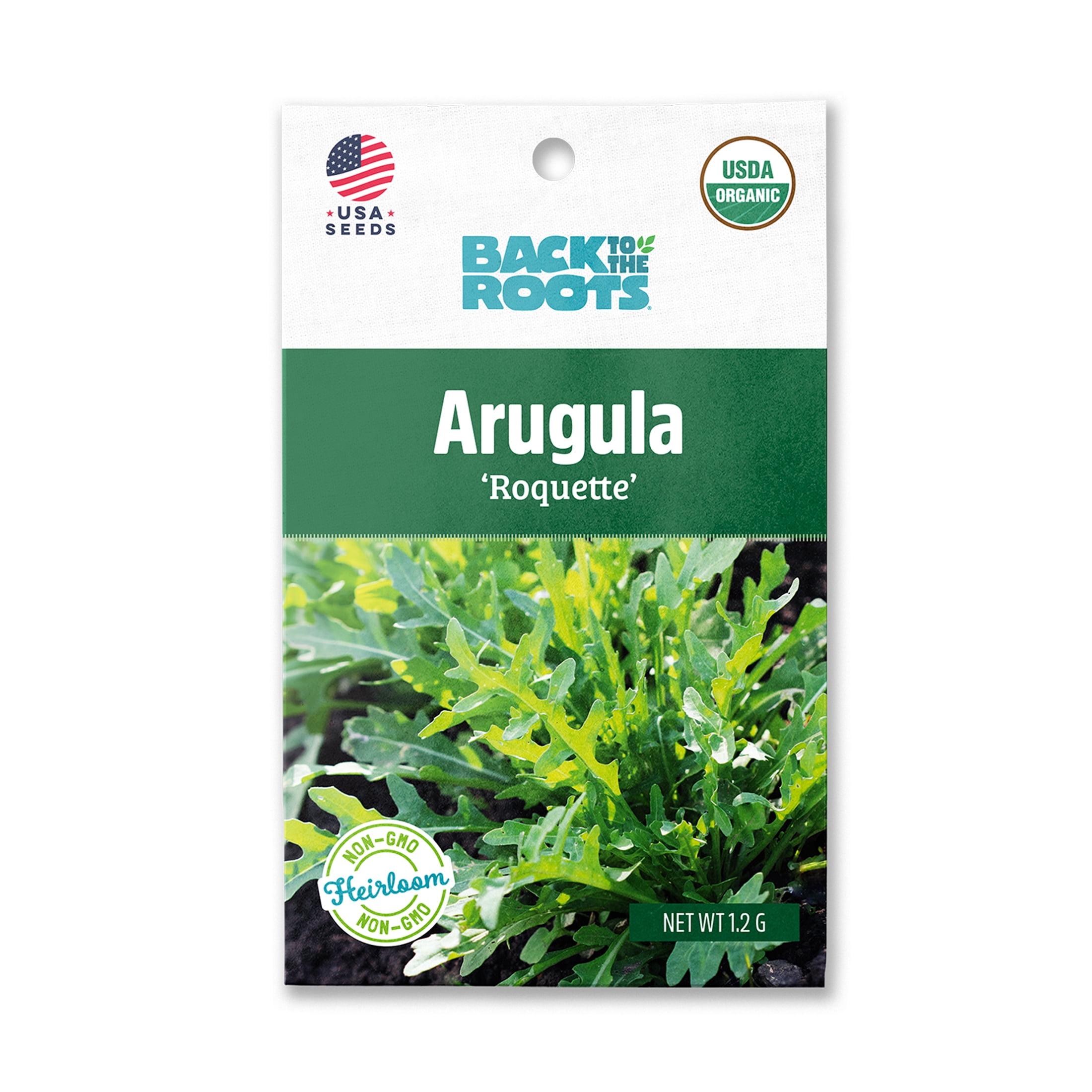 Back to the Roots Organic Roquette Arugula Vegetable Seeds, 1 Seed ...
