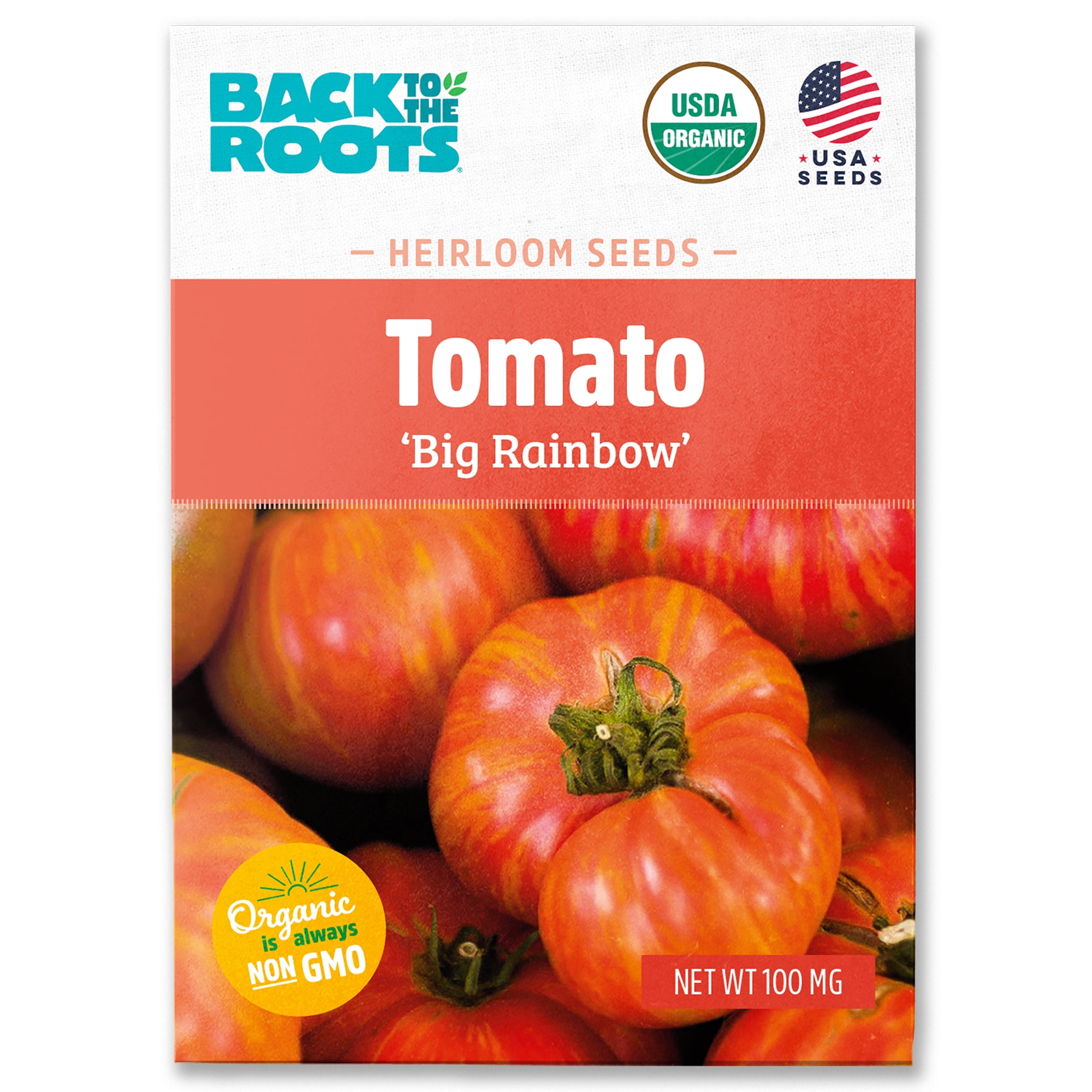 Back to the Roots Organic Tomato 'Big Rainbow', 1 Seed packet - Walmart.com