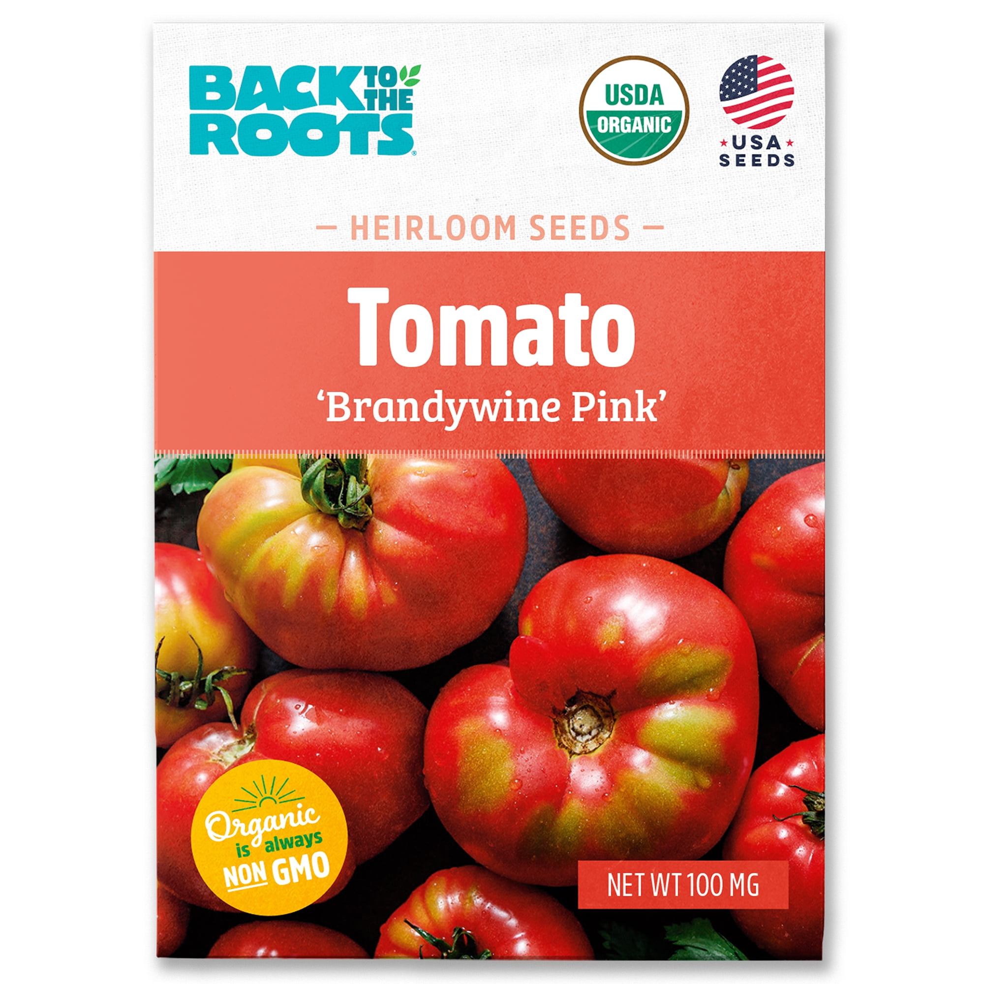 Back to the Roots Organic Tomato 'Brandywine Pink', 1 Seed packet ...