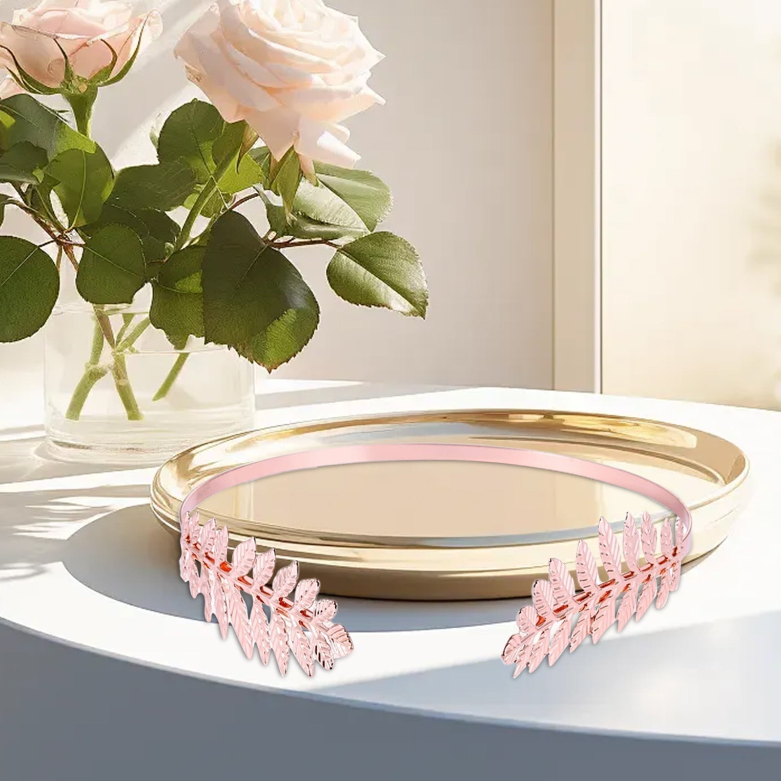 Back-worn Leaf Metal Headband, Gold Leaf Bridal Wedding Headpieces ...