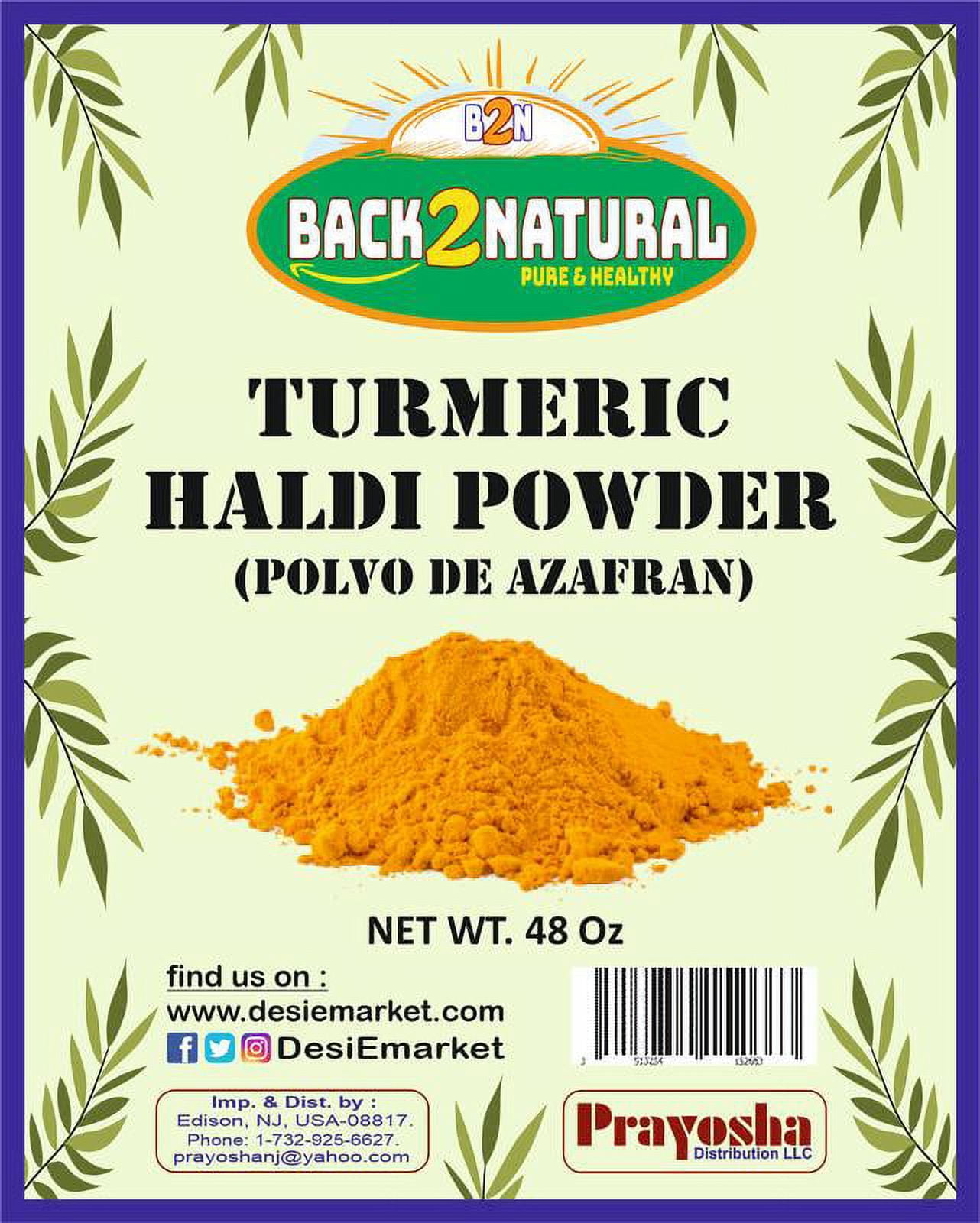 Back2Natural Turmeric (Haldi) Root Powder Spice, (High Curcumin Content ...