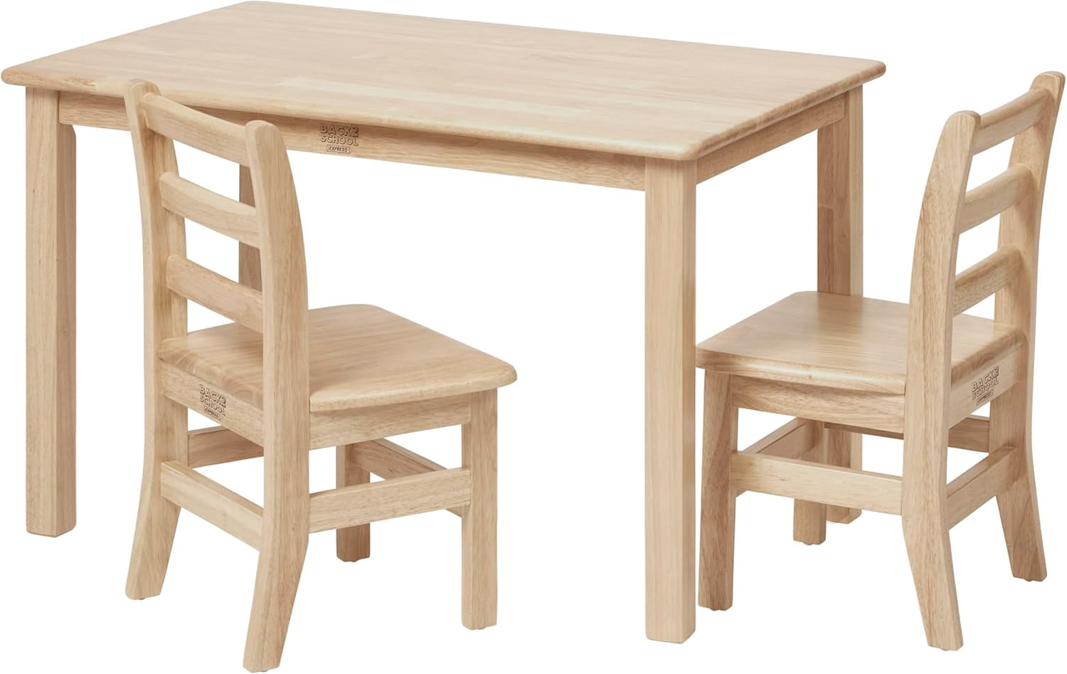 Back2School Express Kids Rectangular Wood Table and 12in Chair Set ...