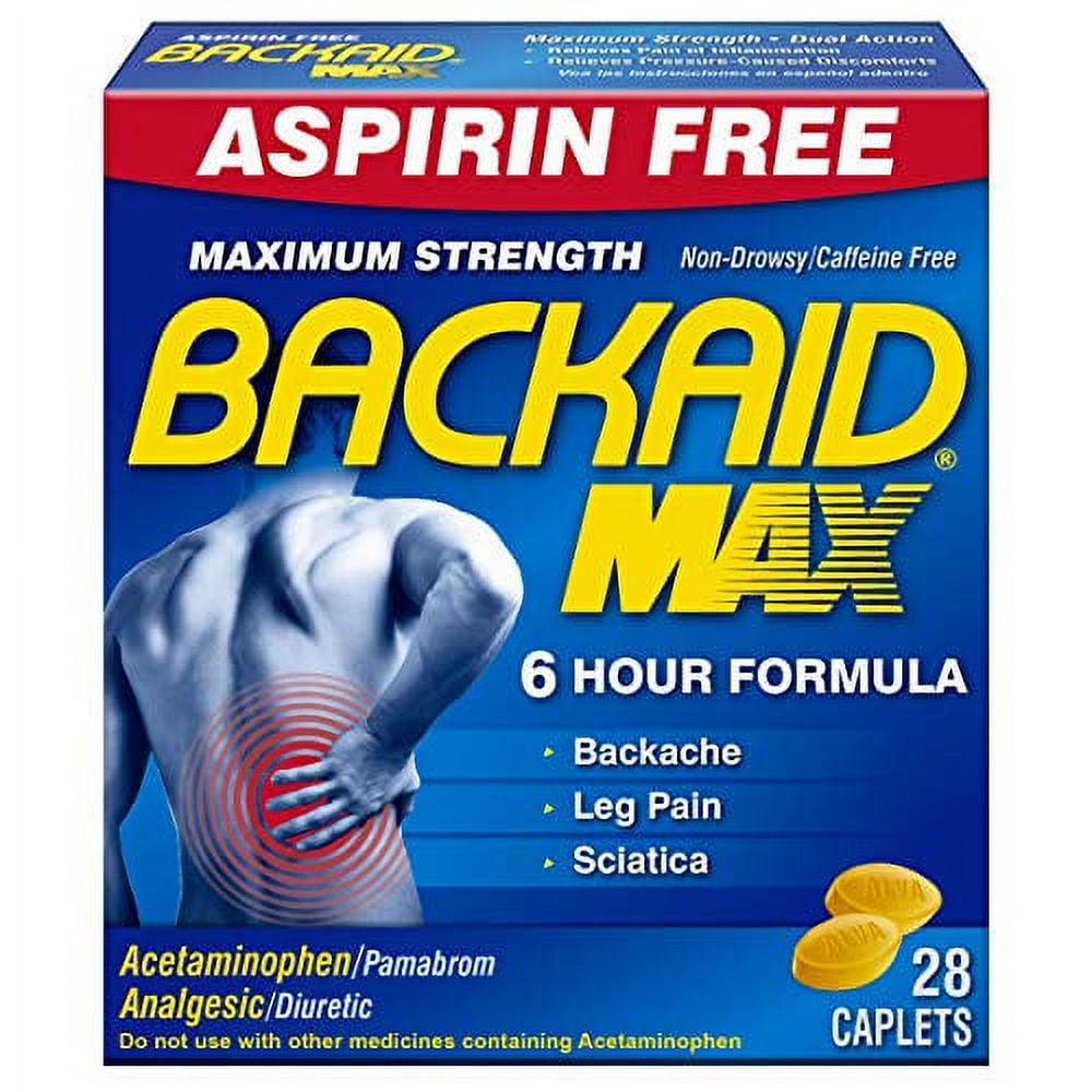 Backaid Aspirin-Free Back Pain Gel with Leg and Sciatica Relief, 28 ...