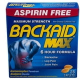 Backaid Maximum Strength Backache Pain Relief, Non Drowsy - 28 Pills, 2 ...