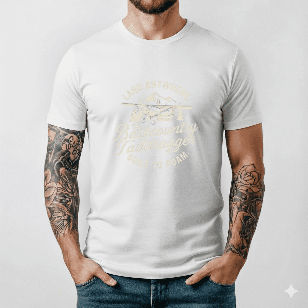 Backcountry Taildragger Land Anywhere Vintage Bush Plane Art Shirt,for ...