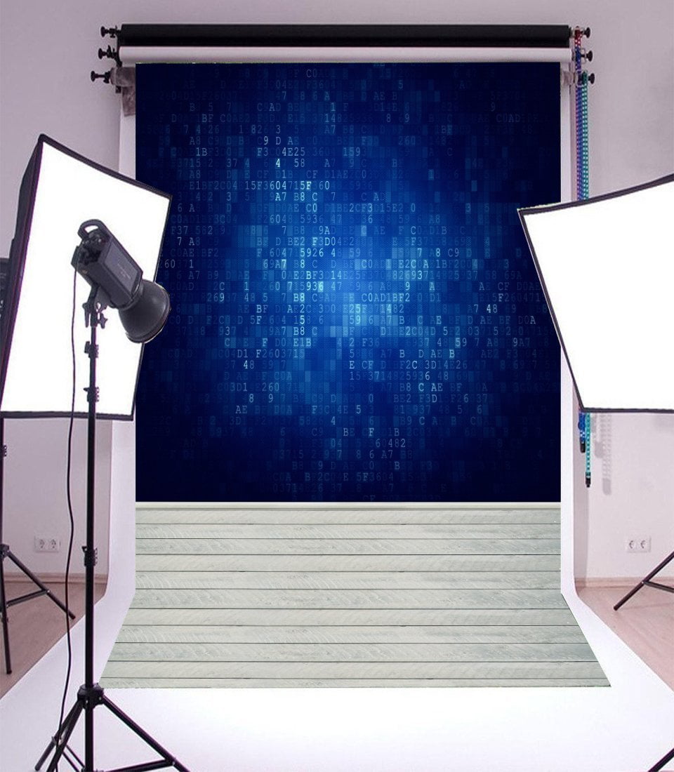 Backdrop 5x7ft Photography Background Blue Messy Code Hacker Technology ...