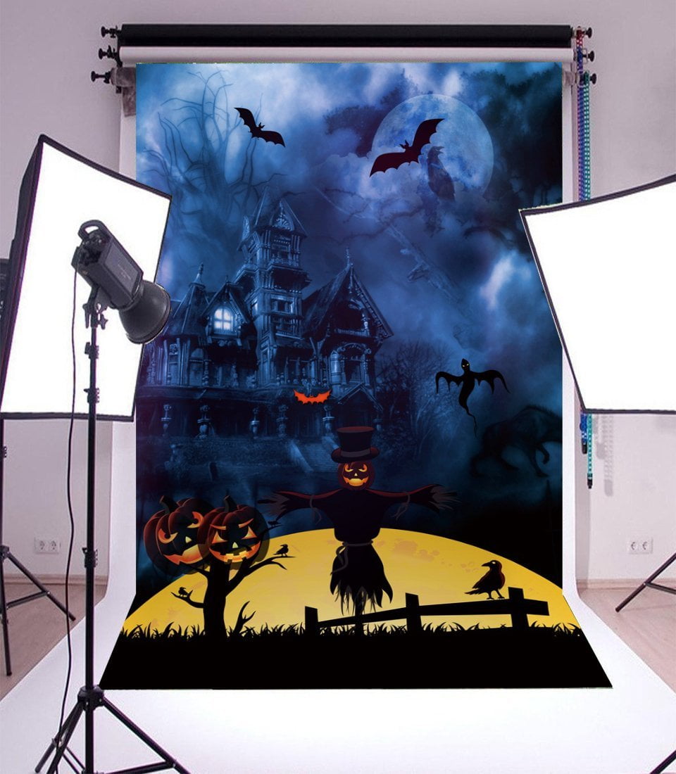Backdrop 5x7ft Photography Background Haunted House Ghost Bat Crow ...
