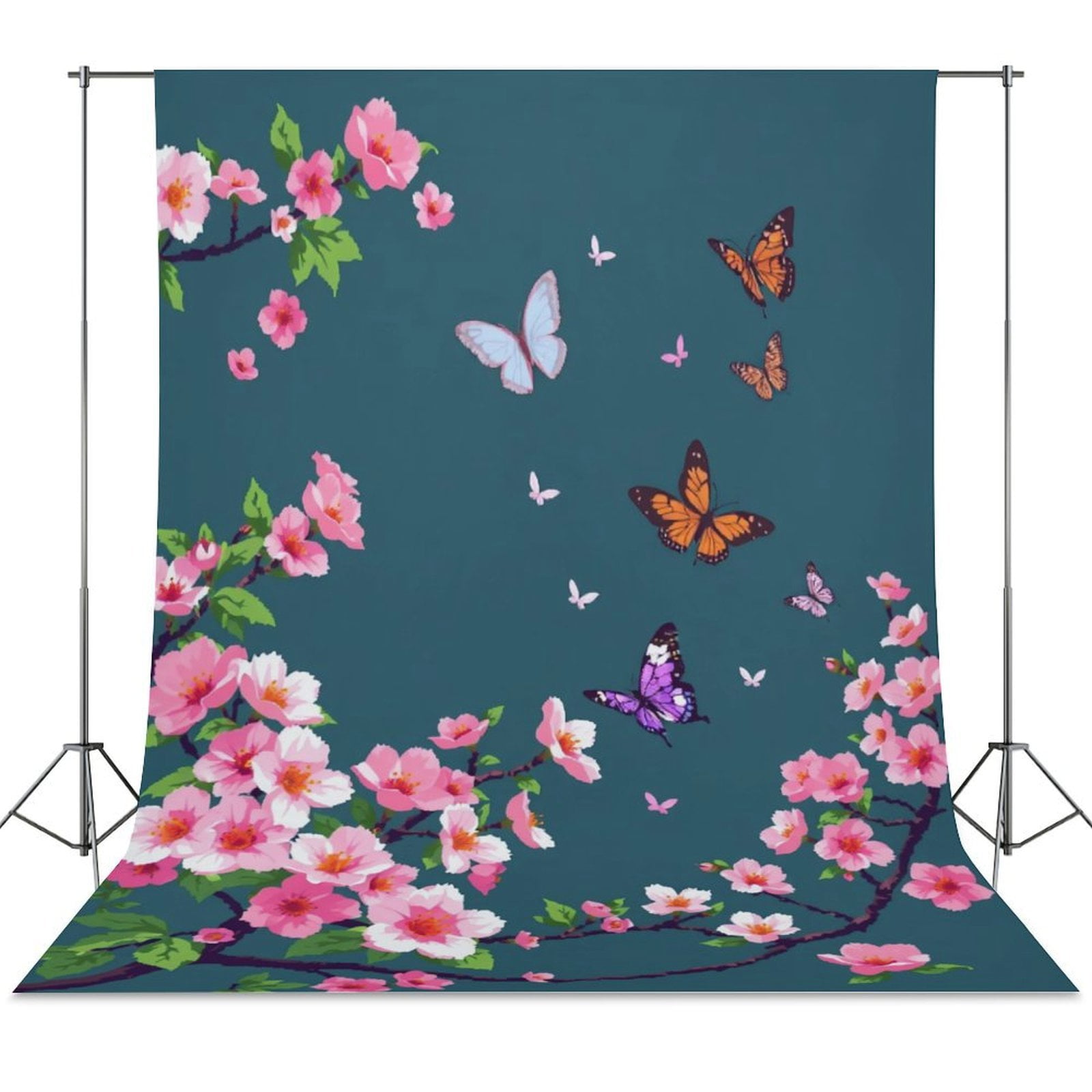 Backdrop Background for Blooming Flowers Butterflies Spring Photography ...