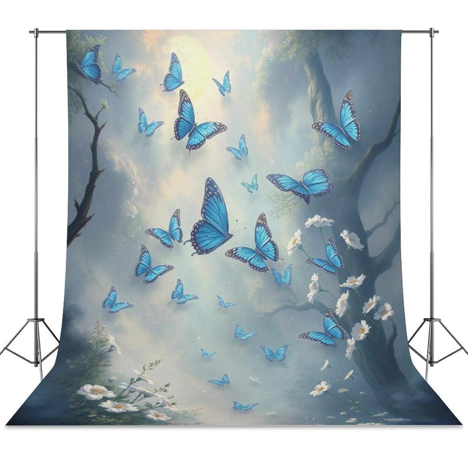 Backdrop Background for Blue Butterflies Flying Free Photography Photo ...