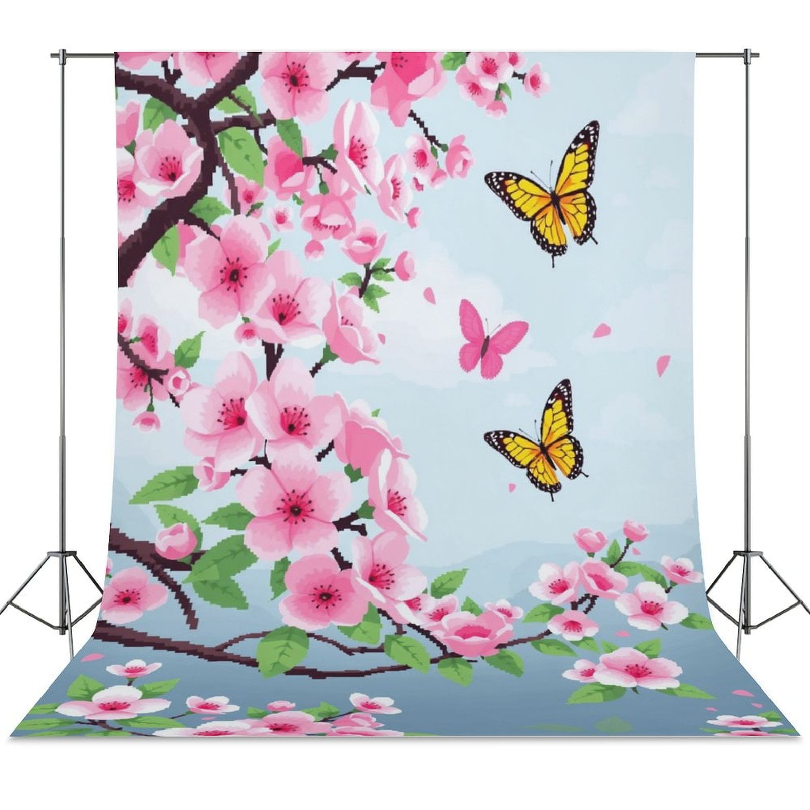 Backdrop Background for Cherry Blossoms Butterflies Spring Photography ...