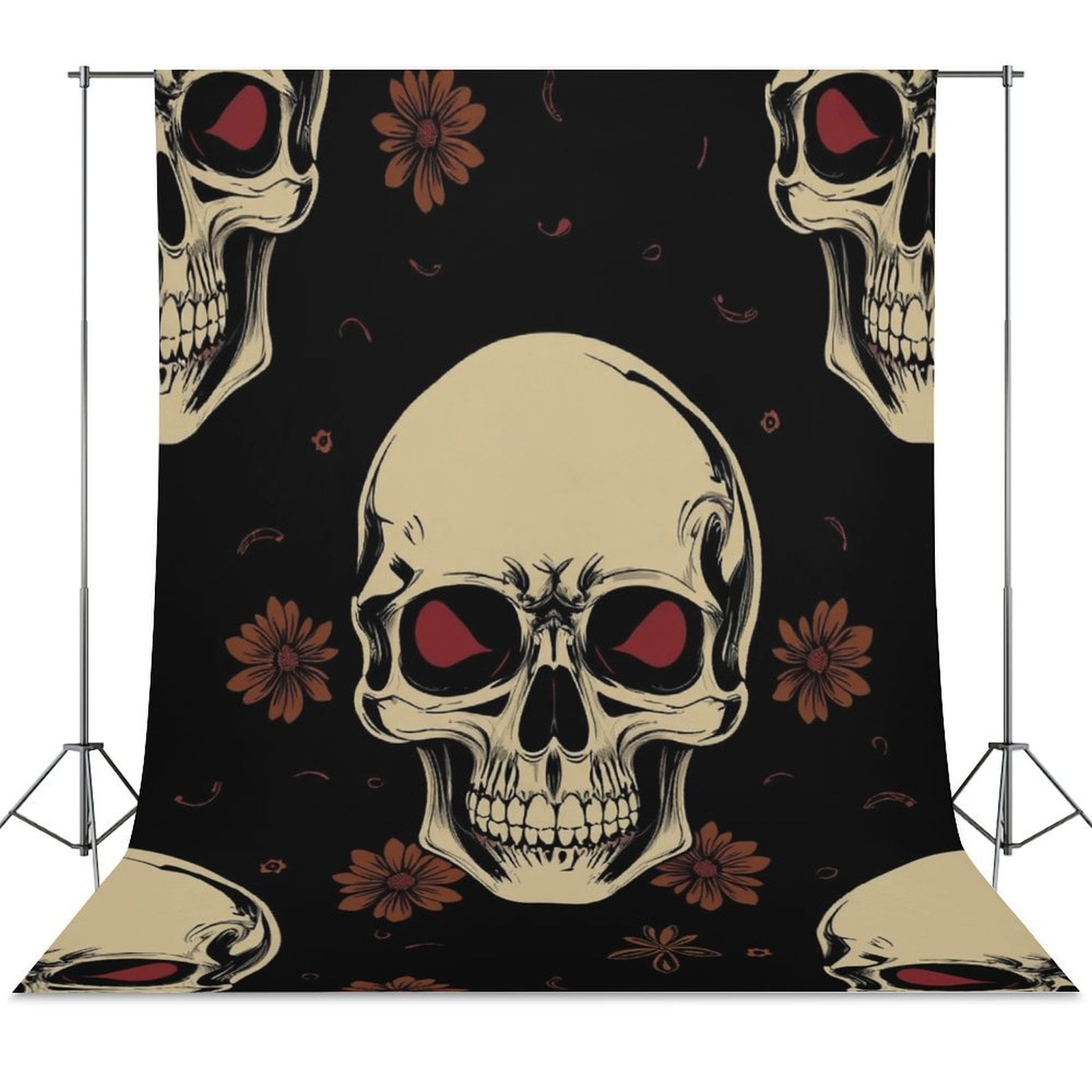 Backdrop Background for Floral Skulls Dark Background Pattern ...