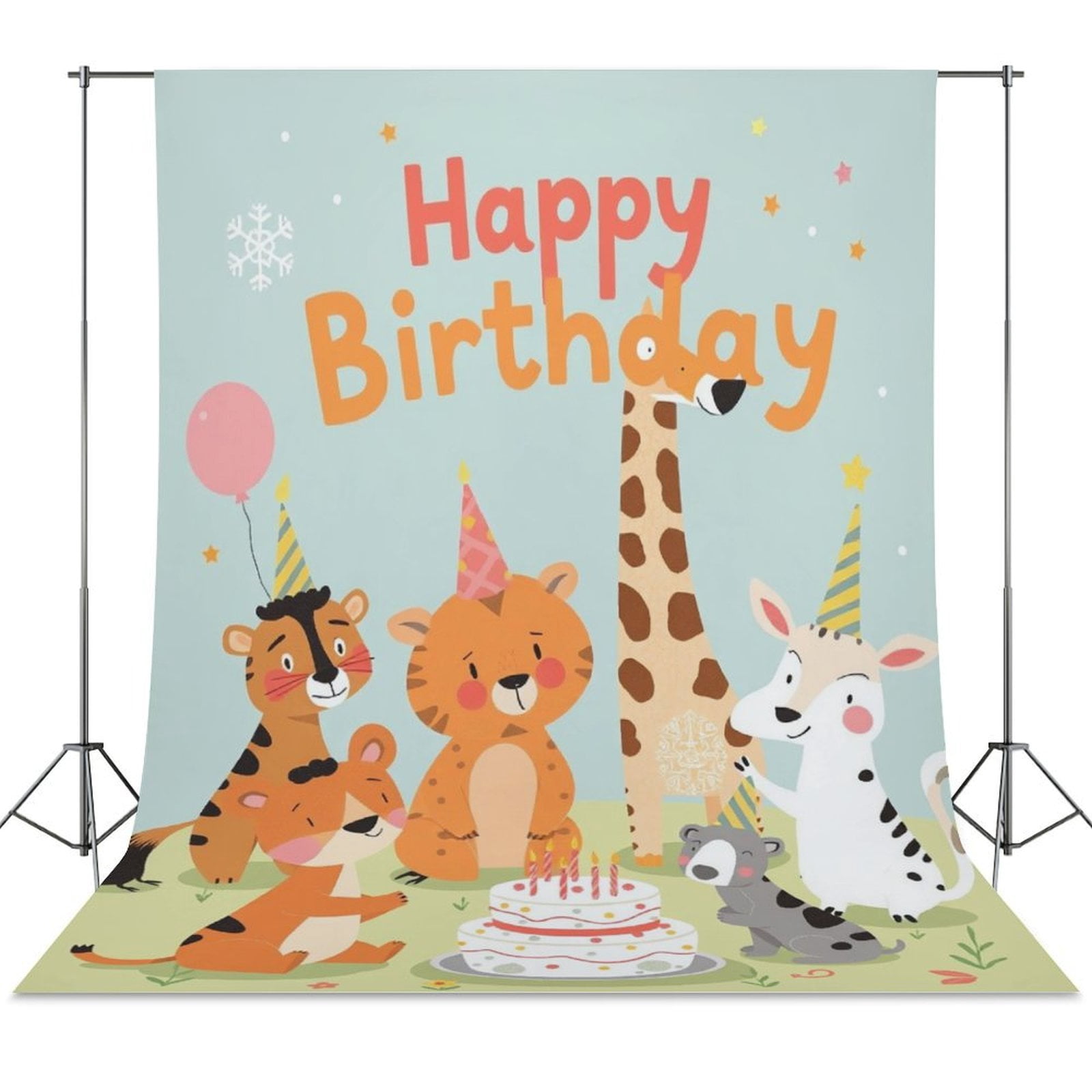 Backdrop Background for Happy Birthday Animals Party Photography Photo ...