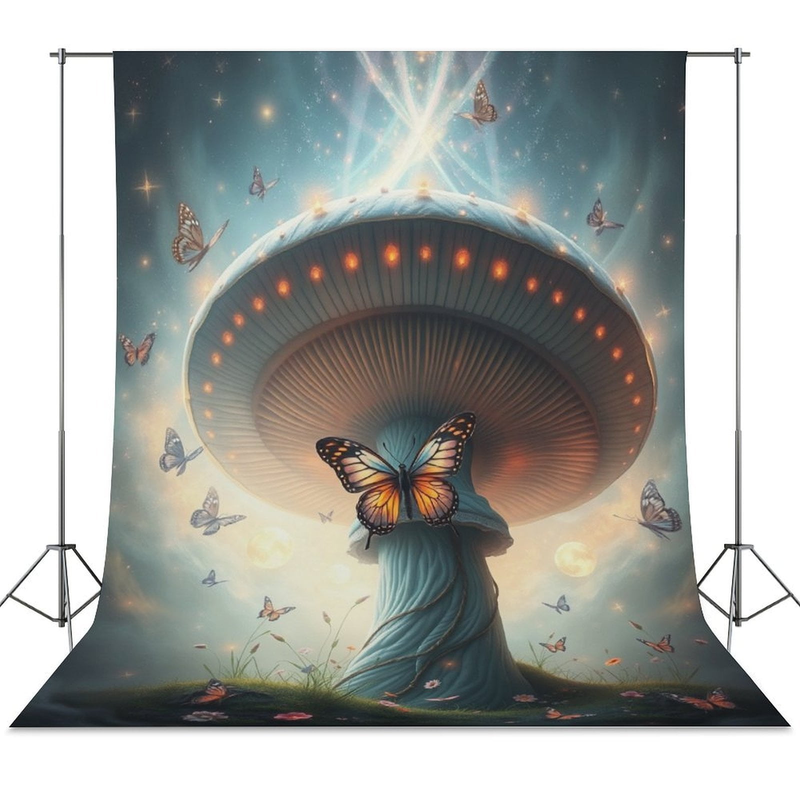Backdrop Background for Magical Mushroom Butterflies Photography Photo ...