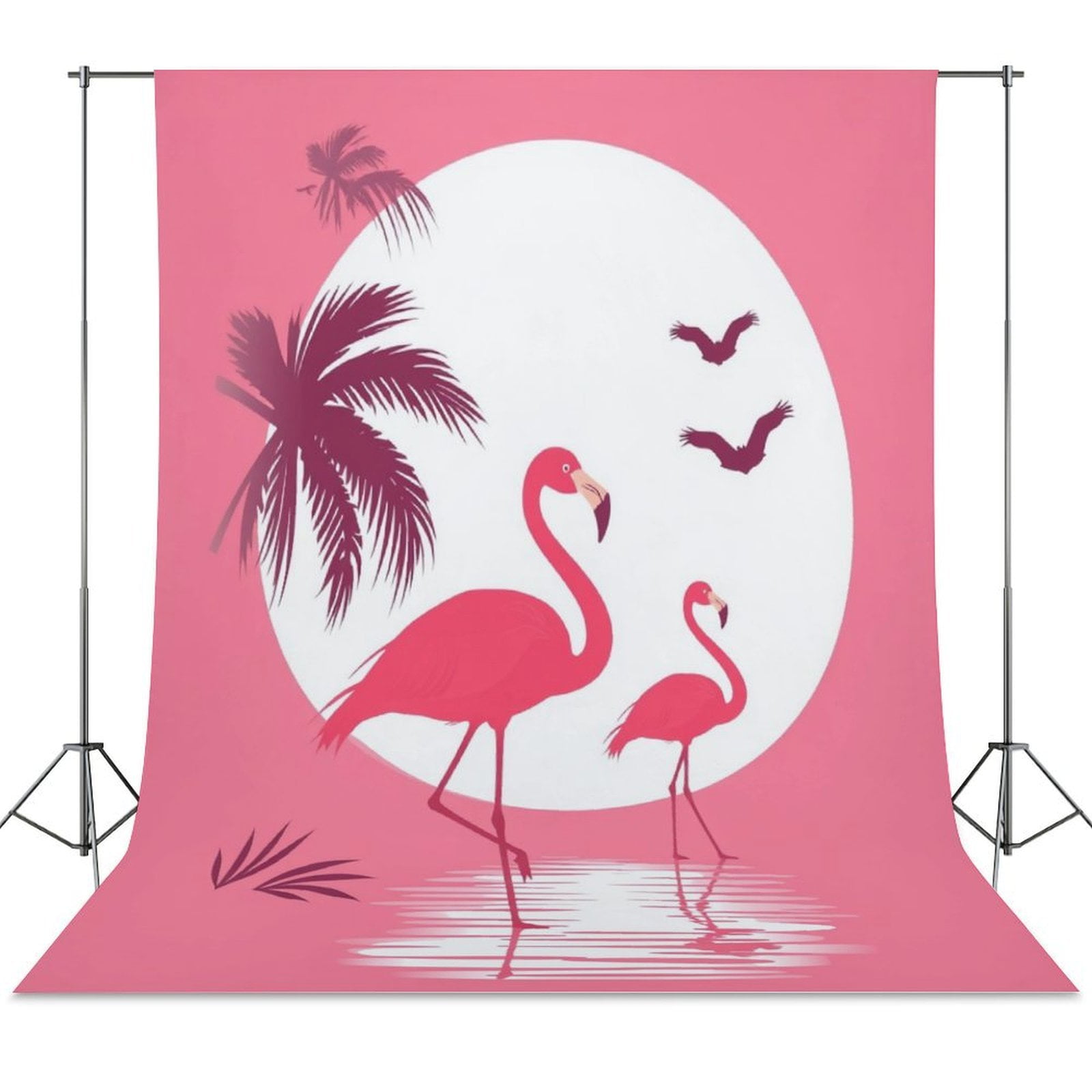 Backdrop Background for Pink Flamingos Tropical Sunset Photography ...