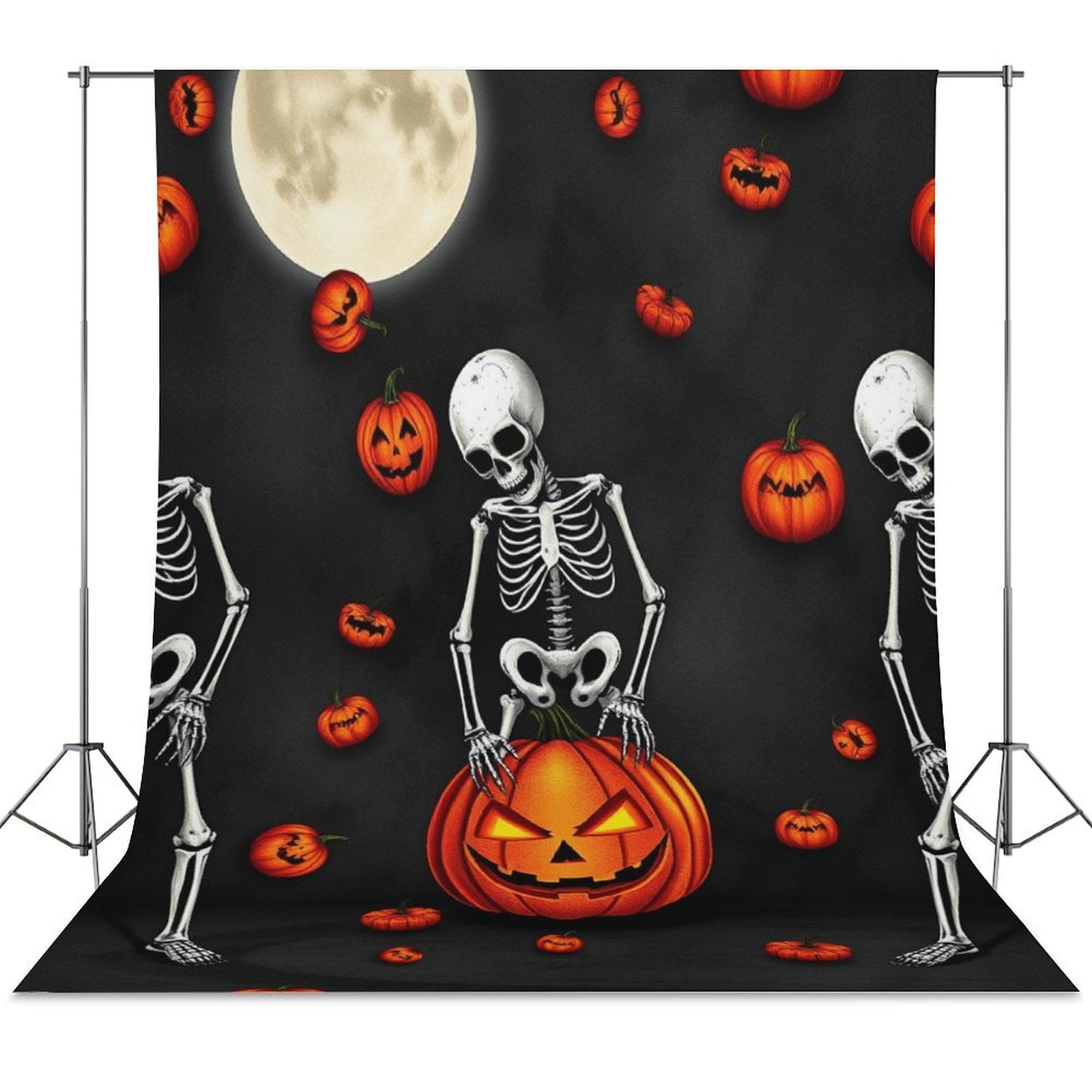 Backdrop Background for Skeletons Pumpkins Halloween Photography Photo ...