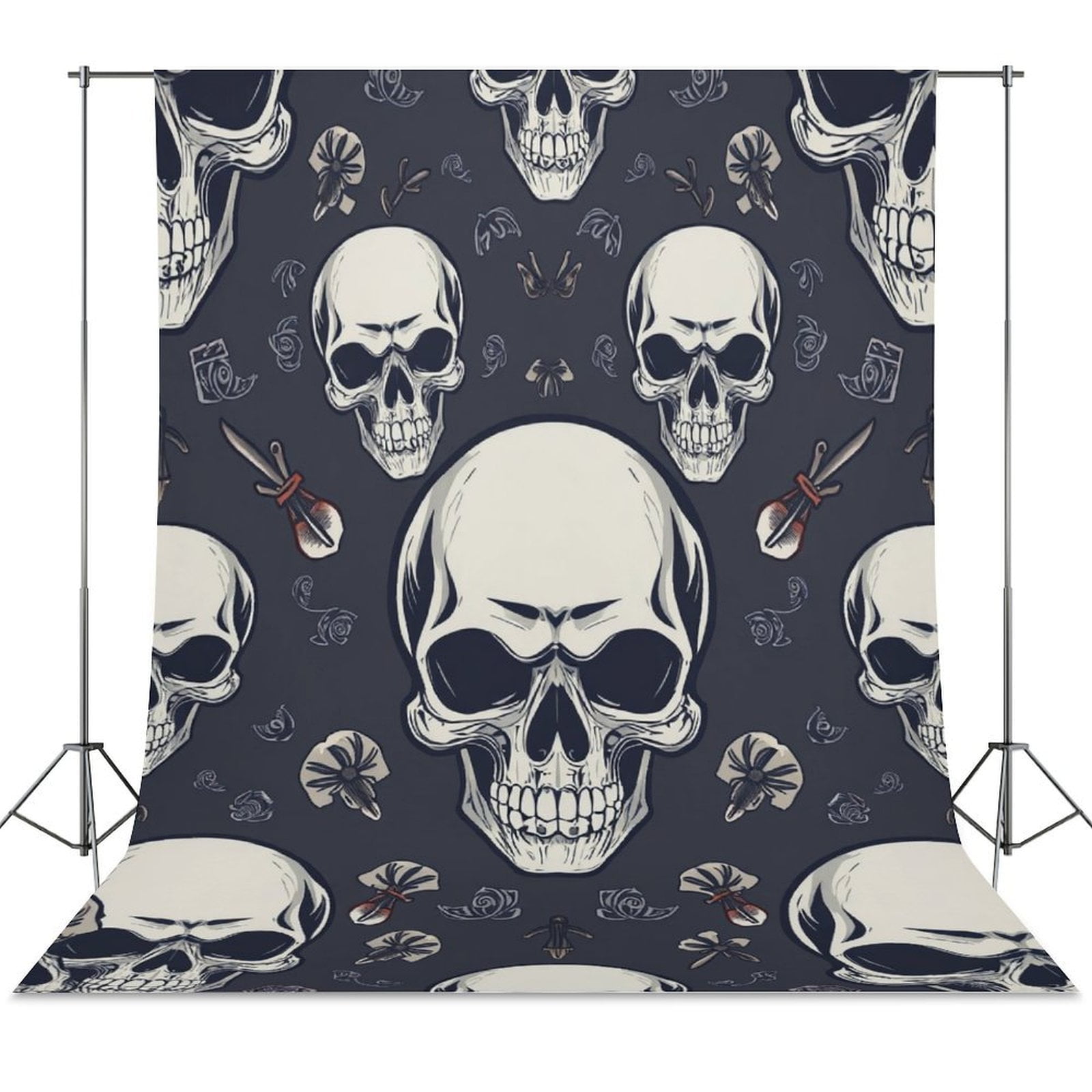 Backdrop Background for Skull Pattern Dark Background Design ...