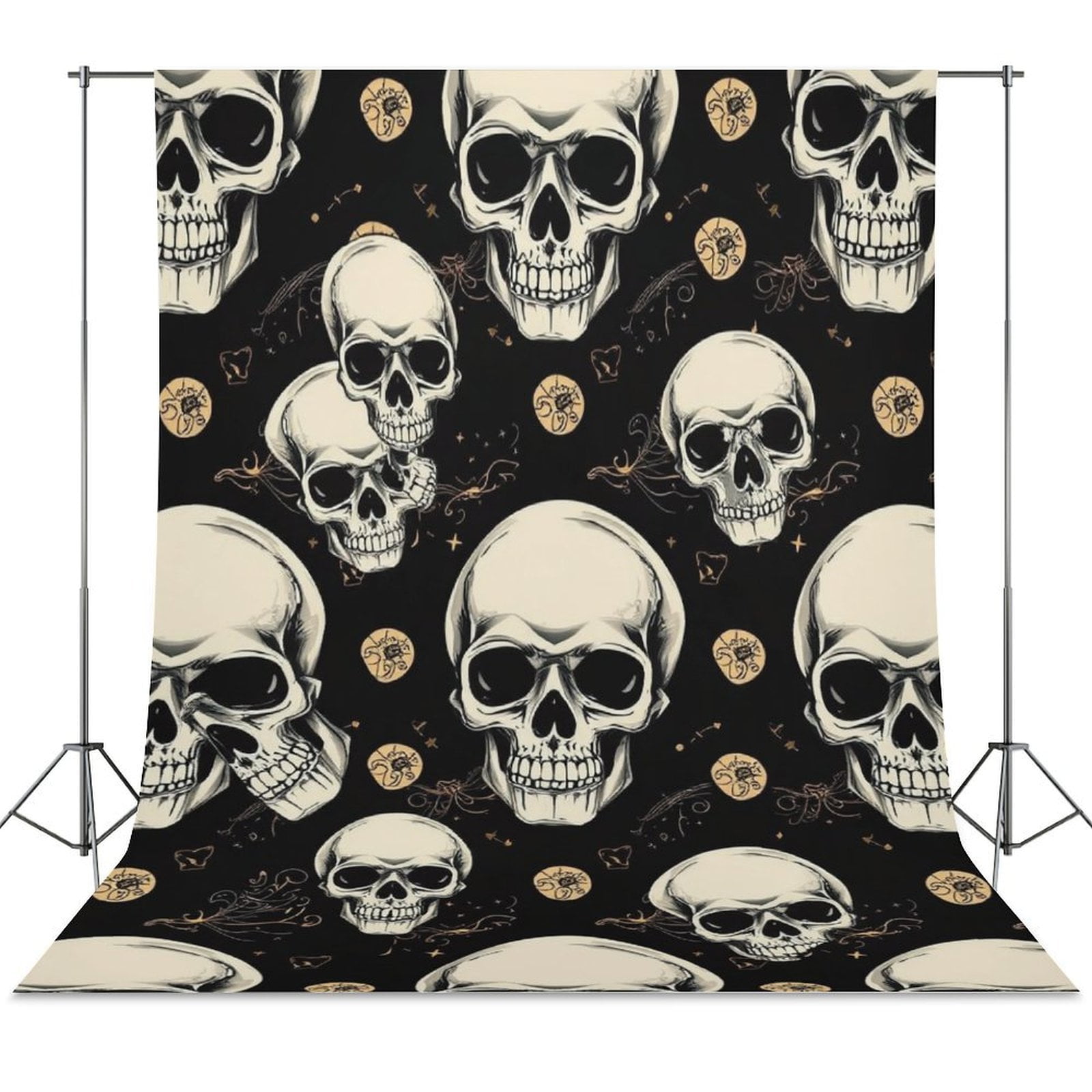 Backdrop Background for Skull Pattern Dark Background Repeat ...