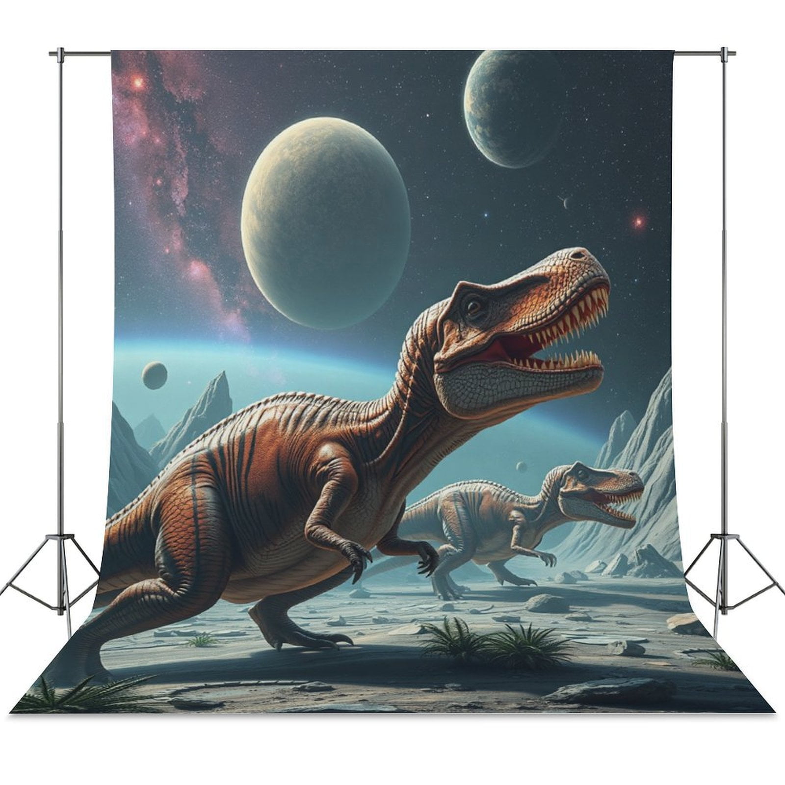 Backdrop Background for Space Dinosaurs Roam Planets Photography Photo ...