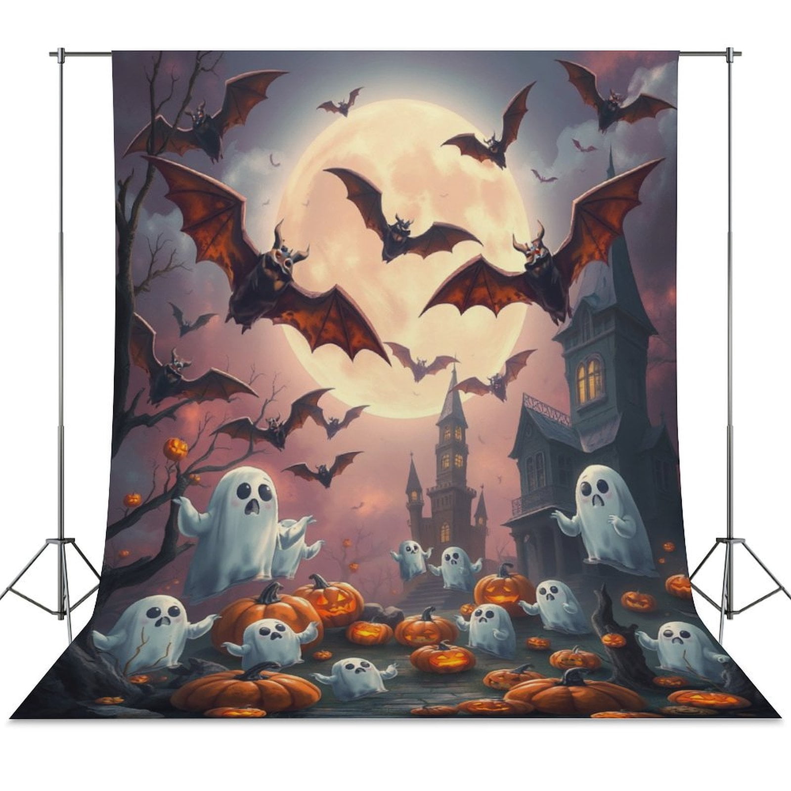 Backdrop Background for Spooky Halloween Ghosts Bats Photography Photo ...