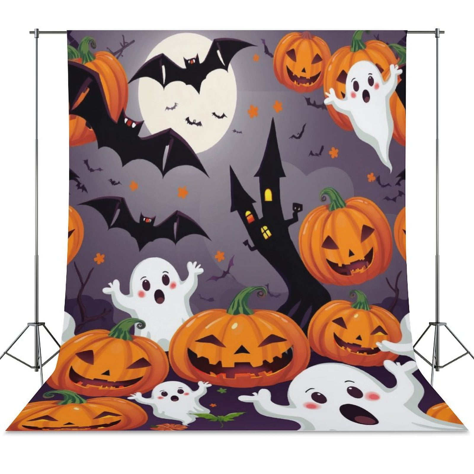 Backdrop Background for Spooky Halloween Ghosts Pumpkins Photography ...