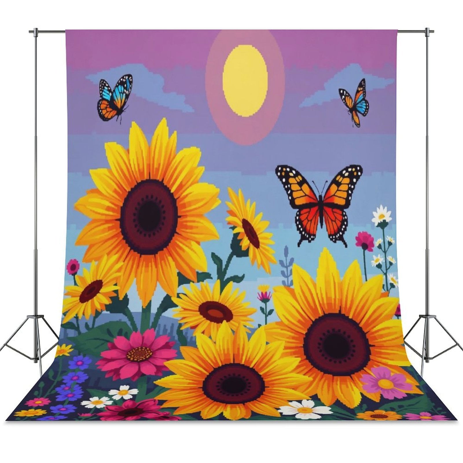 Backdrop Background for Sunflowers Butterflies Flowers Photography ...