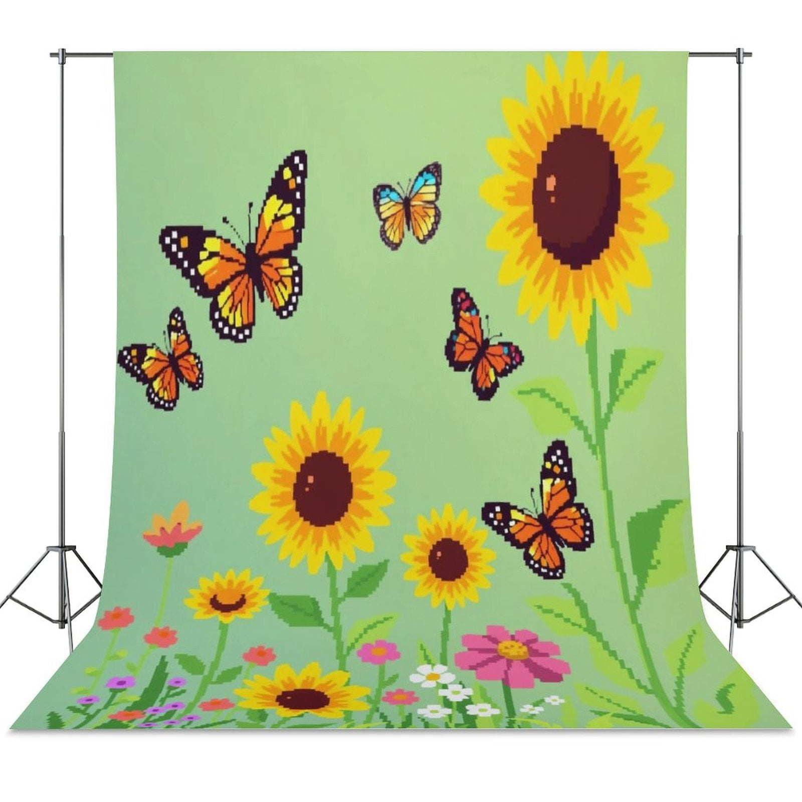 Backdrop Background for Sunflowers Butterflies Garden Photography Photo ...