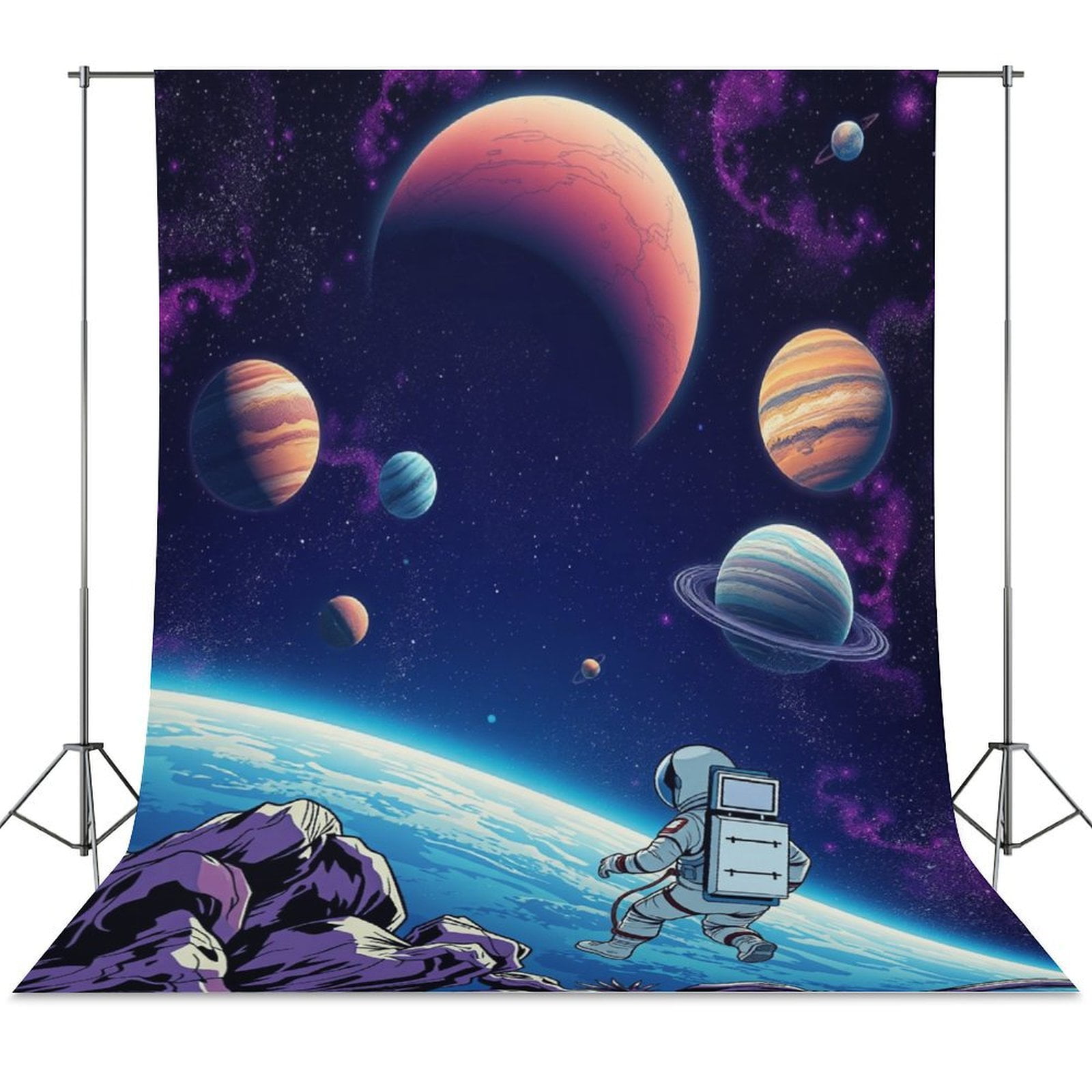 Backdrop Background for Astronaut Space Planets Photography Photo Booth ...