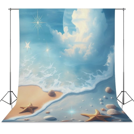 Backdrop Background for Beach Starfish Photography Photo Booth Backdrop ...
