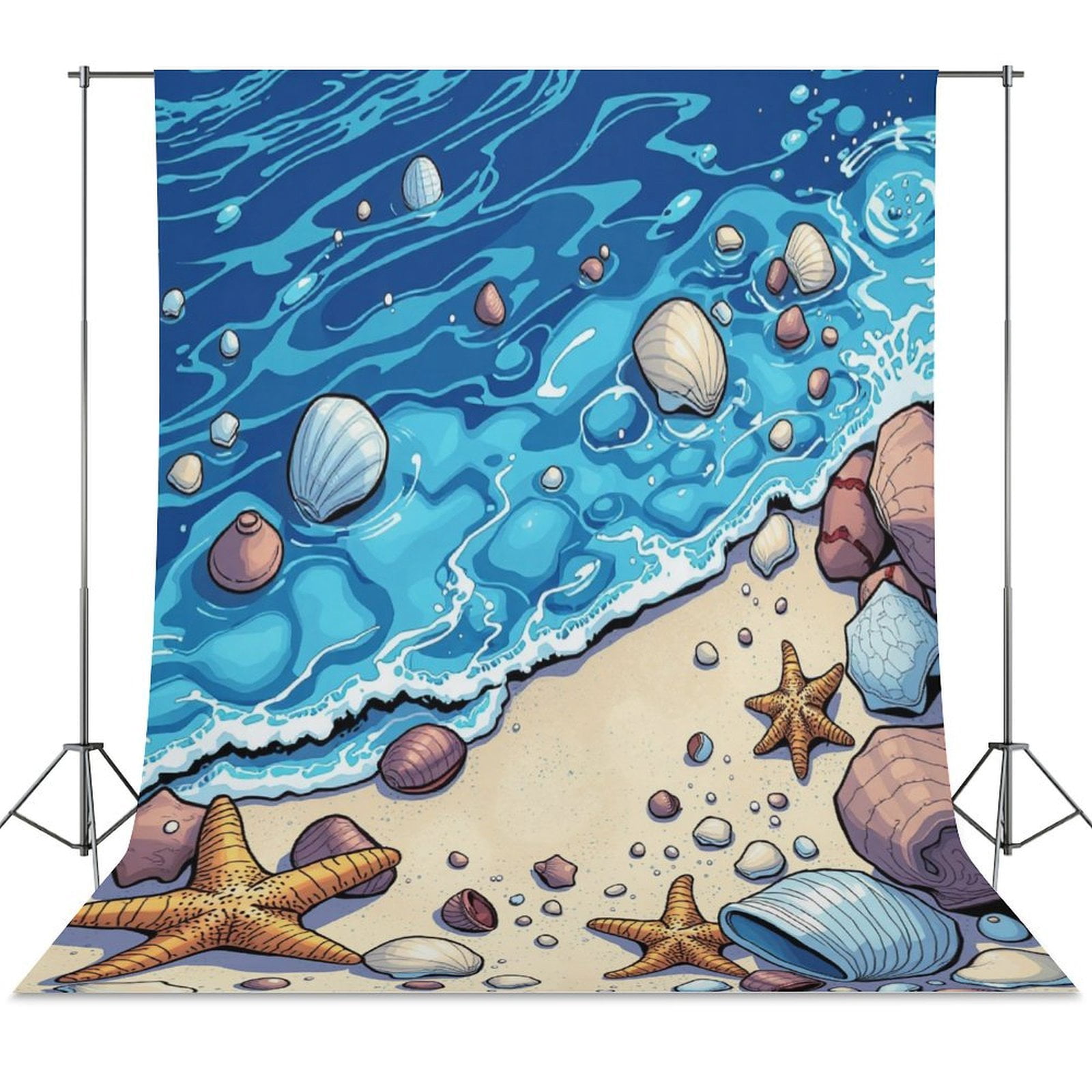 Backdrop Background for Beach Starfish Photography Photo Booth Backdrop ...