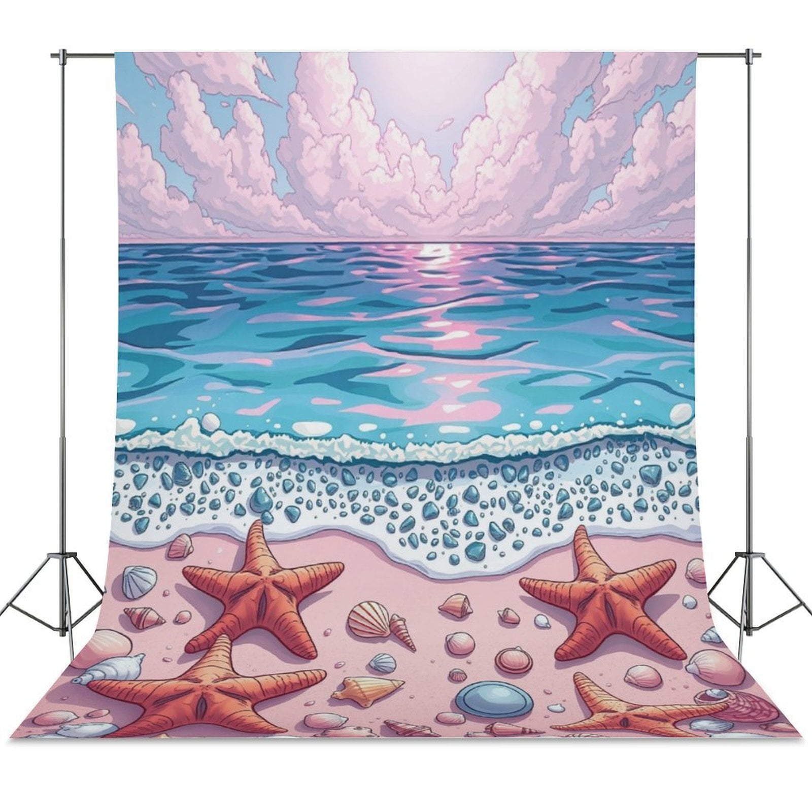 Backdrop Background for Beach Starfish Photography Photo Booth Backdrop ...