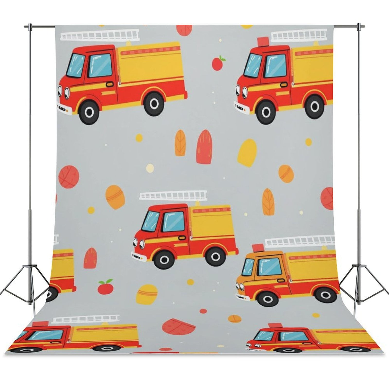 Backdrop Background for Cute Firetruck Pattern Photography Photo Booth ...