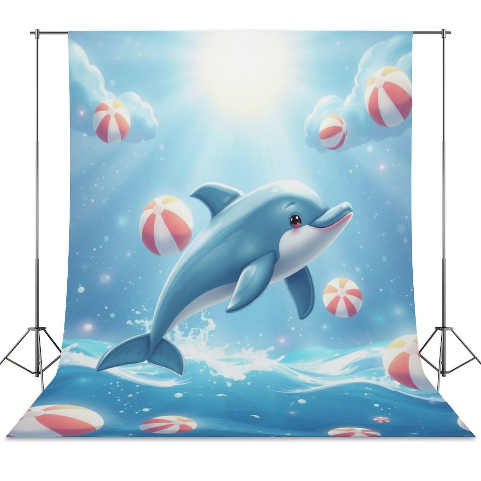 Backdrop Background for Dolphin Summer Fun Photography Photo Booth ...