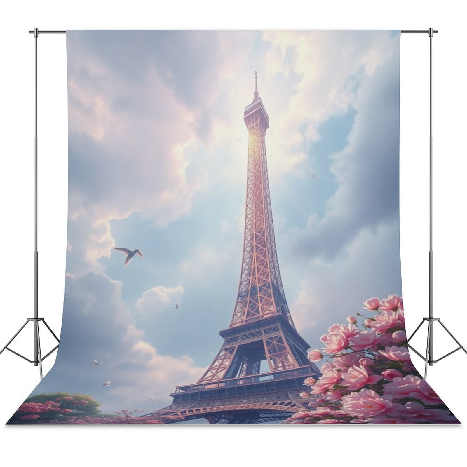 Backdrop Background for Eiffel Tower Photography Photo Booth Backdrop for Photoshoot Background ...