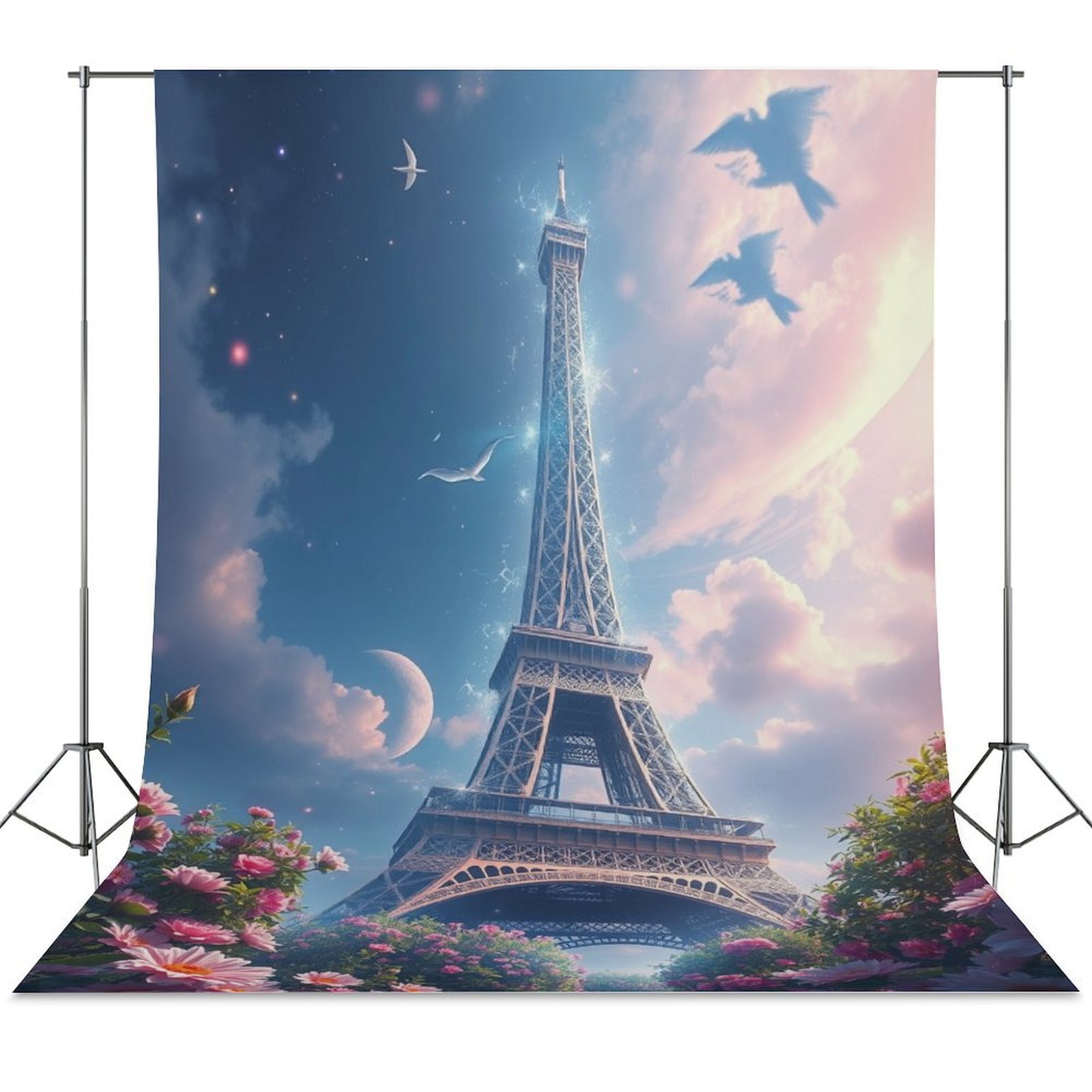 Backdrop Background for Eiffel Tower Photography Photo Booth Backdrop ...