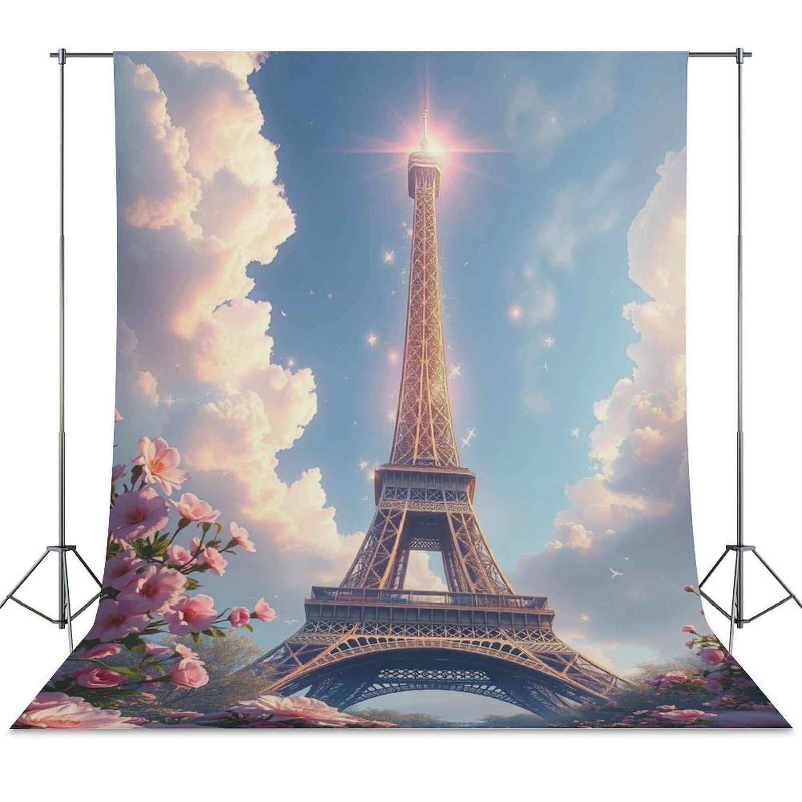 Backdrop Background for Eiffel Tower Photography Photo Booth Backdrop ...