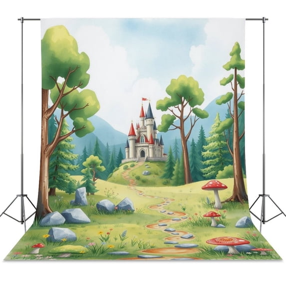 Backdrop Background for Fairytale Castle Path Photography Photo Booth ...