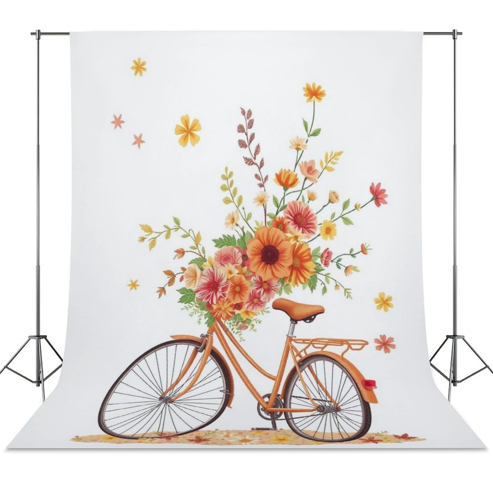Backdrop Background for Floral Bicycle Art Photography Photo Booth ...