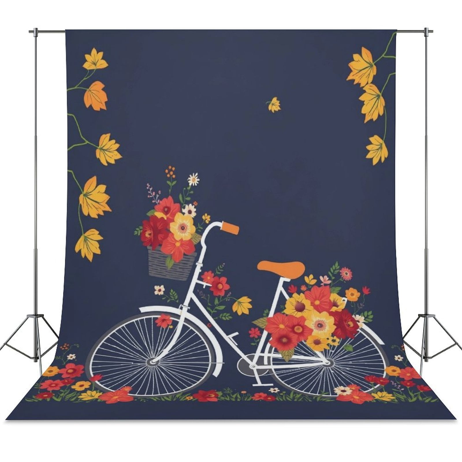 Backdrop Background for Floral Bicycle Design Photography Photo Booth ...