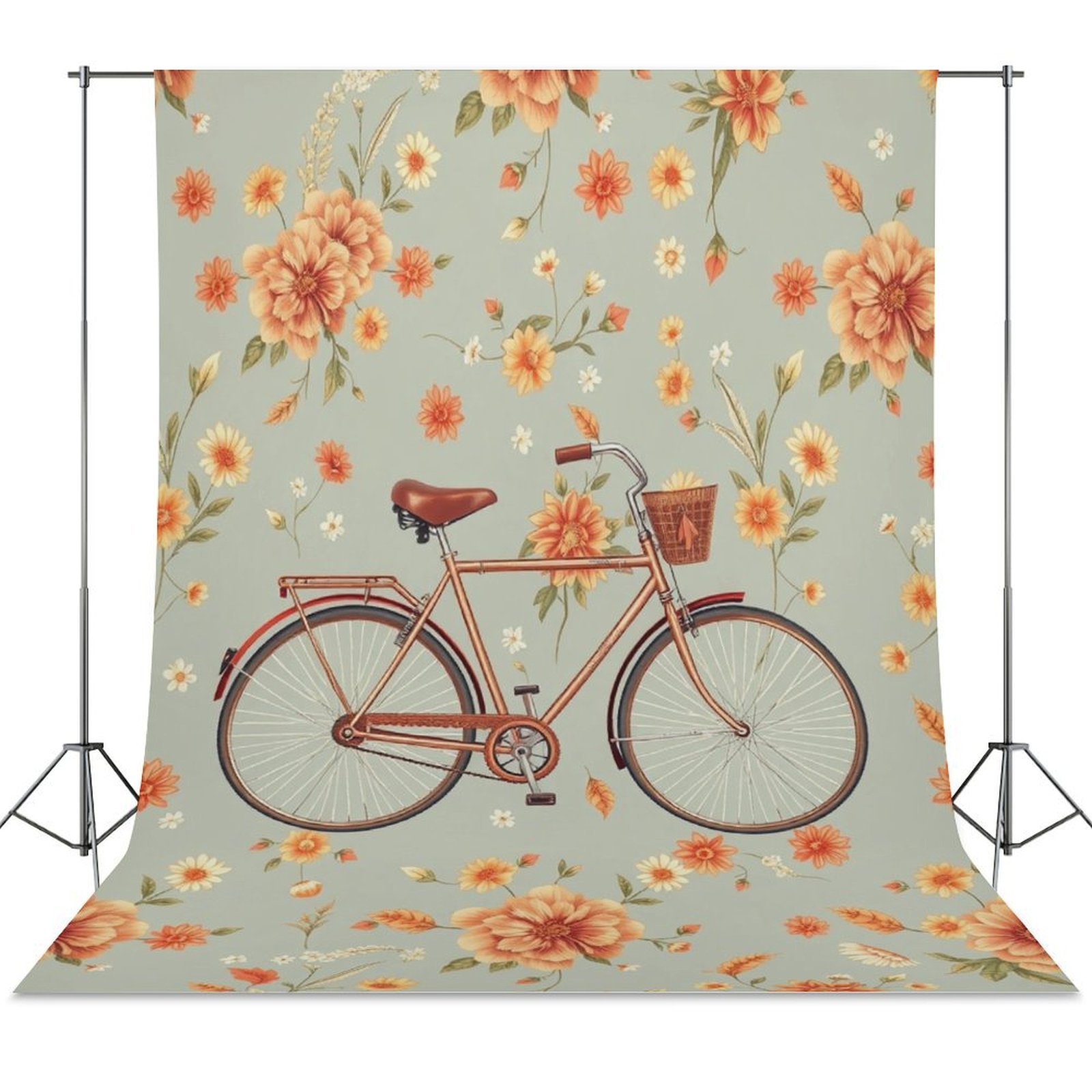 Backdrop Background for Floral Bike Background Photography Photo Booth ...