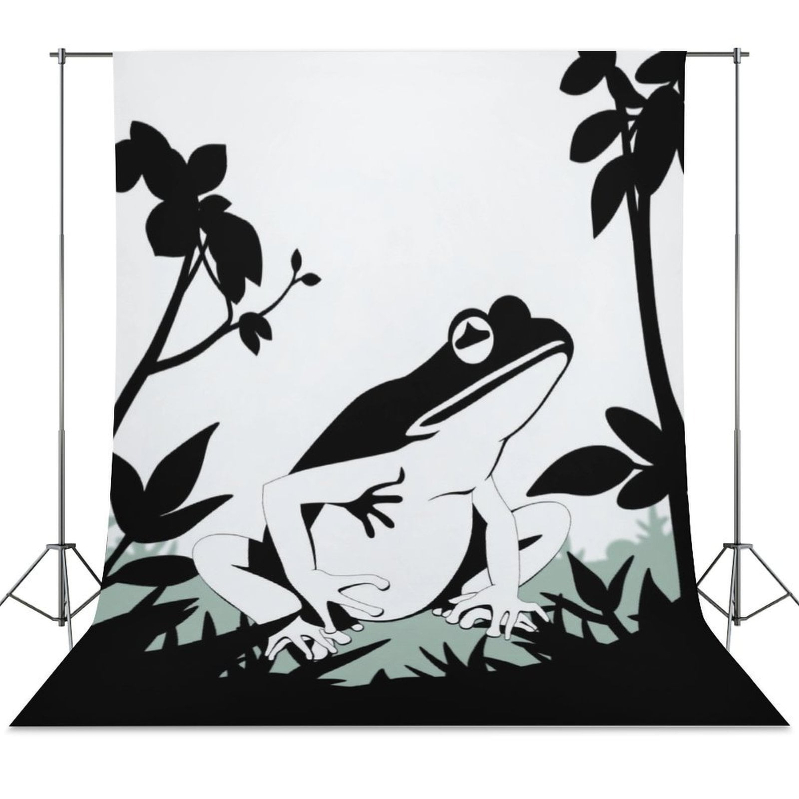 Backdrop Background for Frog Sits Leaves Photography Photo Booth ...