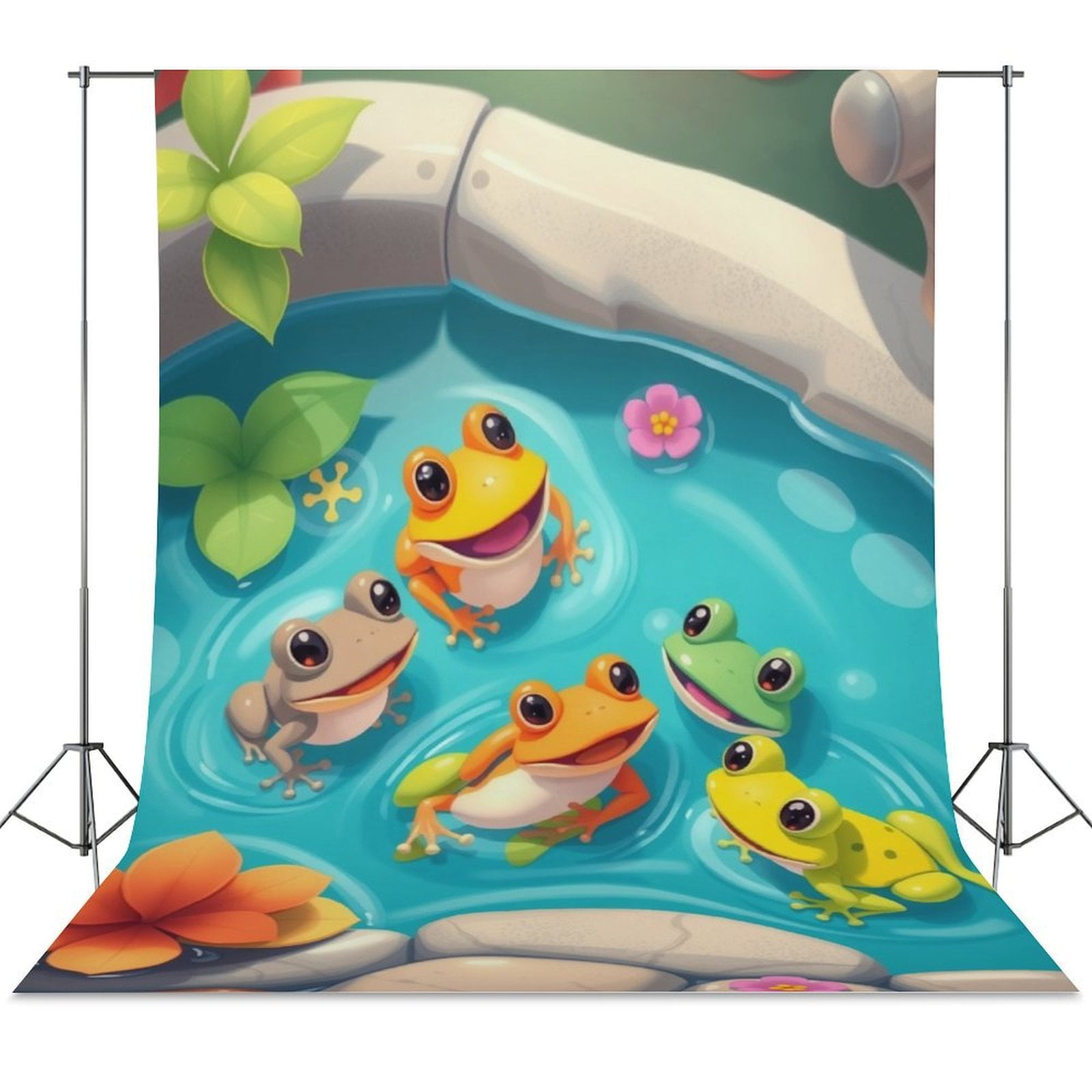 Backdrop Background for Frog in The Pond Photography Photo Booth ...