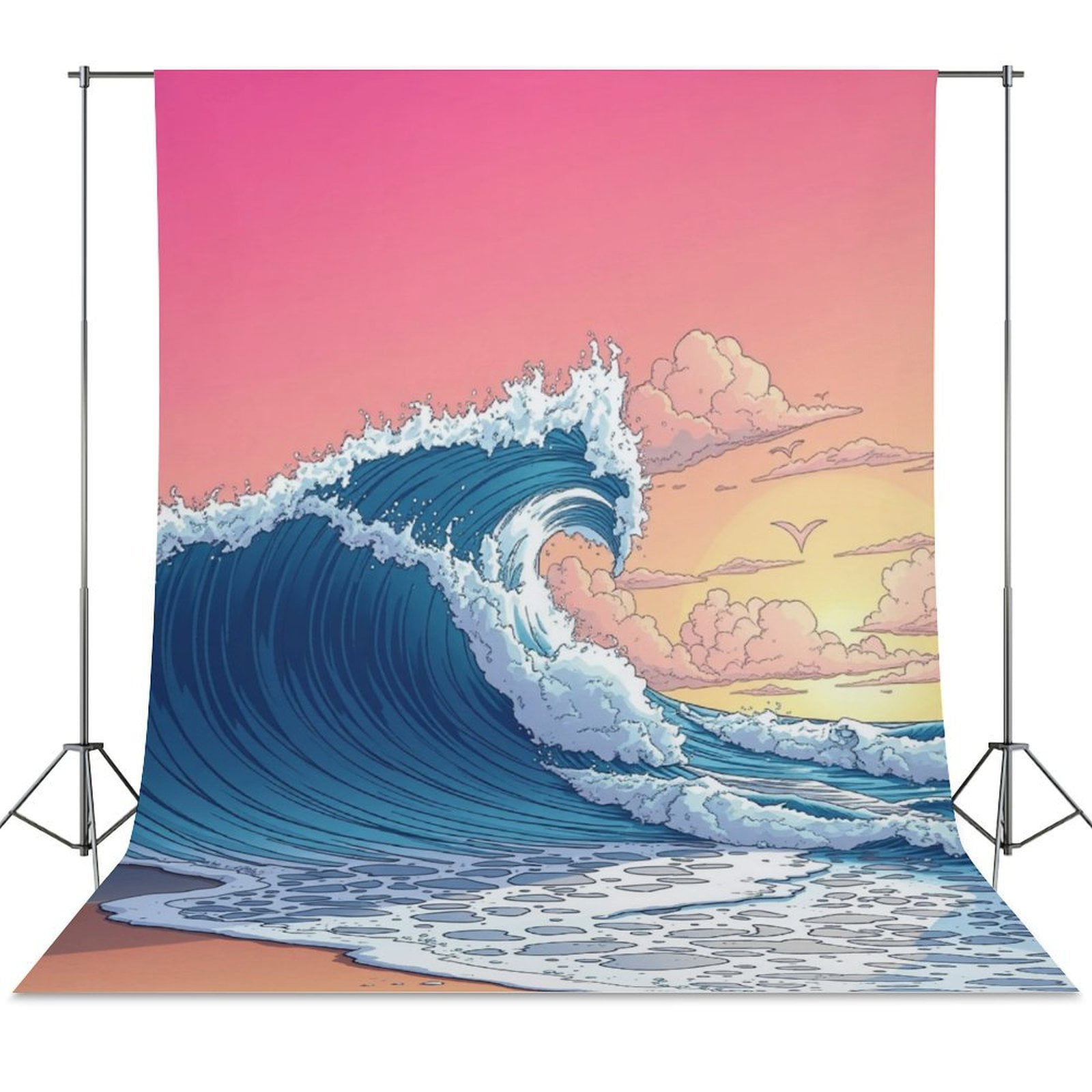 Backdrop Background for Ocean Waves Gradual Waves Photography Photo ...