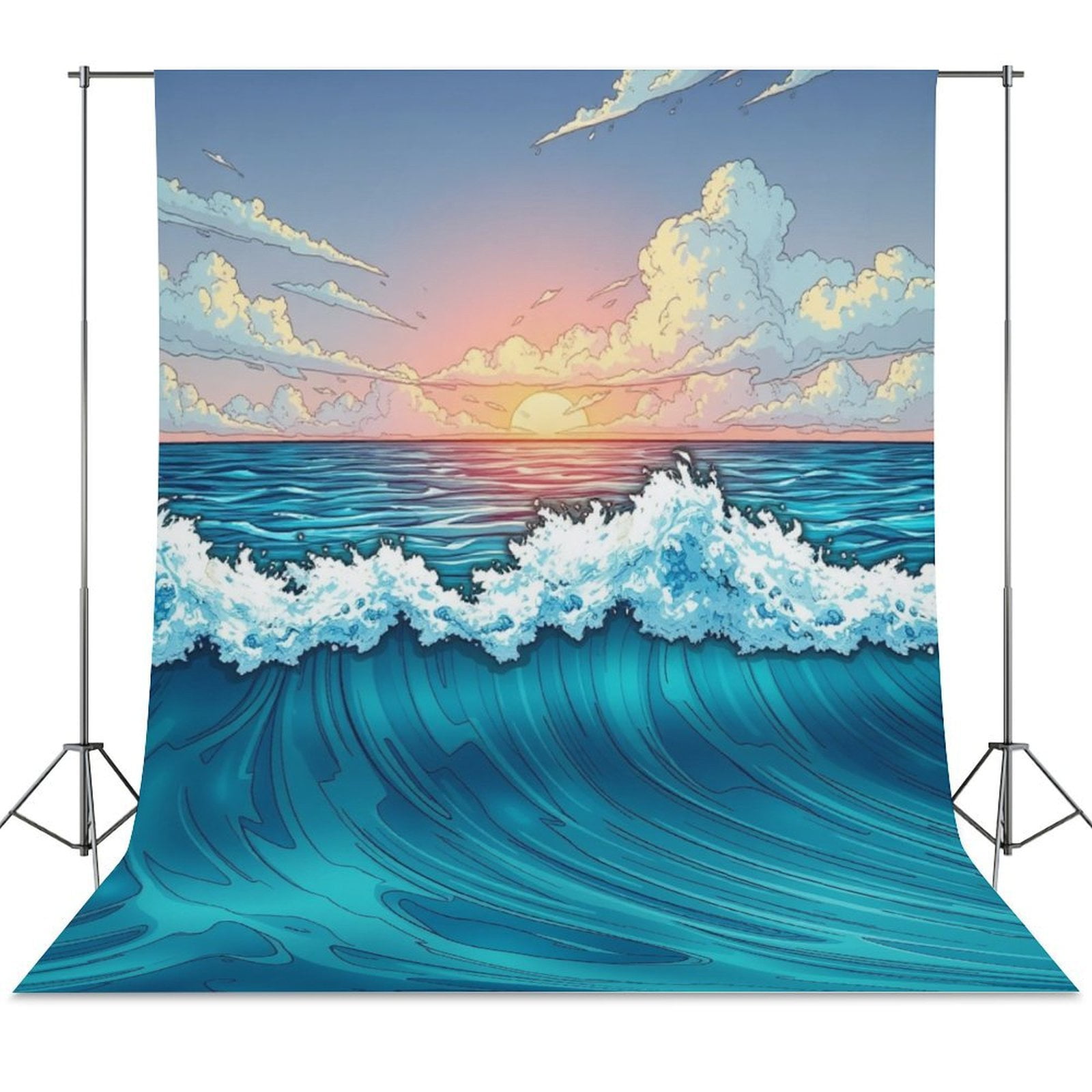 Backdrop Background for Ocean Waves Gradual Waves Photography Photo ...