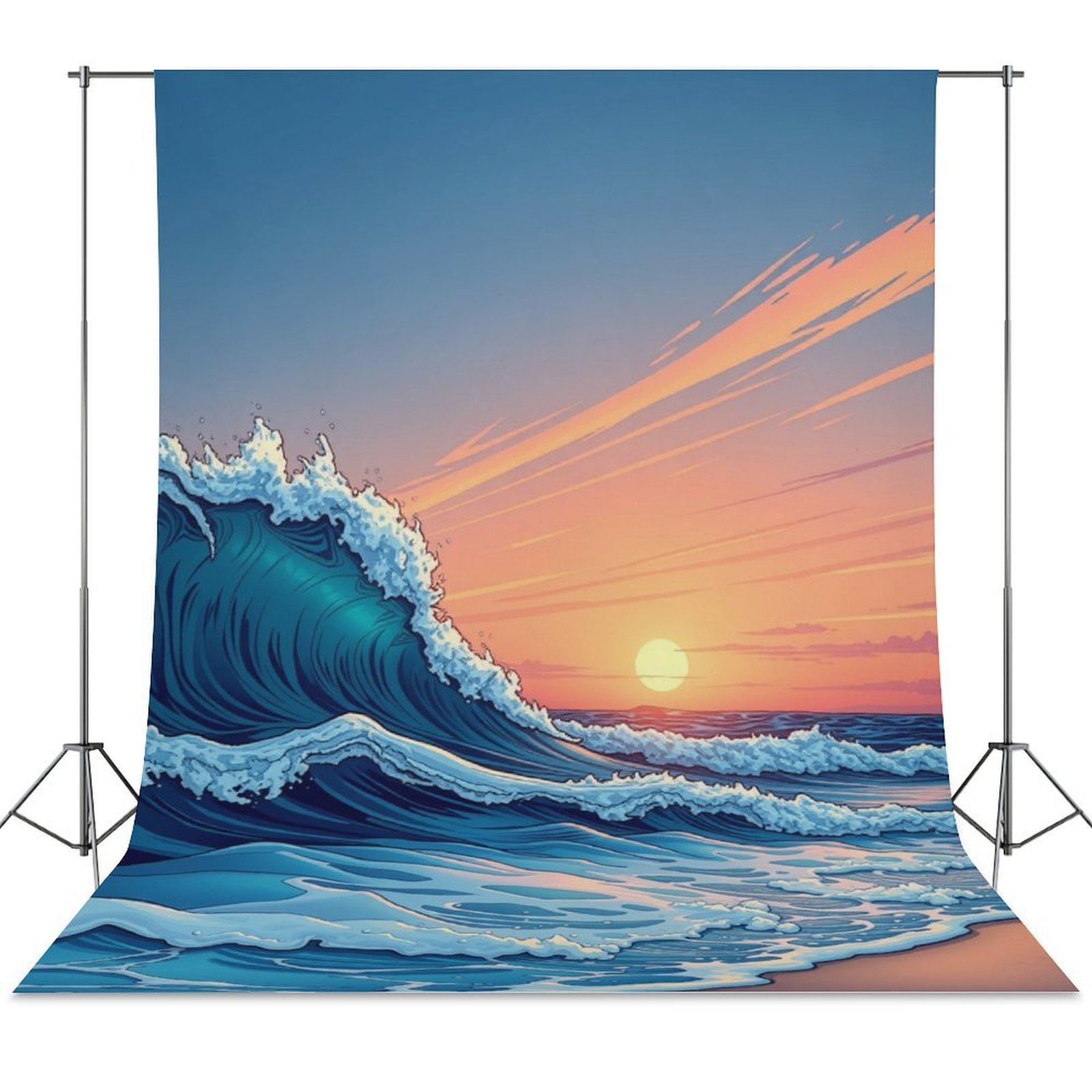 Backdrop Background for Ocean Waves Gradual Waves Photography Photo ...