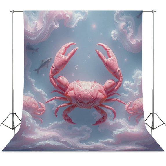 Backdrop Background for Pink Crab Clouds Swimming Photography Photo ...