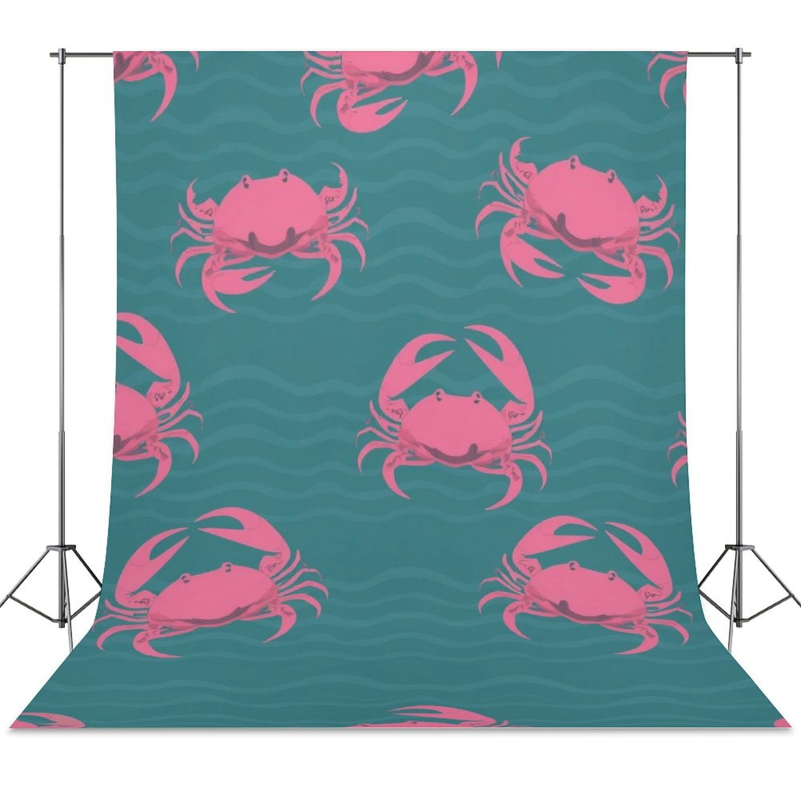 Backdrop Background for Pink Crabs Swimming Teal Photography Photo ...
